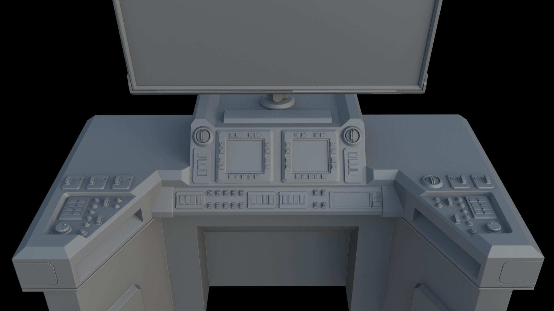 Sci-Fi Control Panels 3D Model by 3dmode
