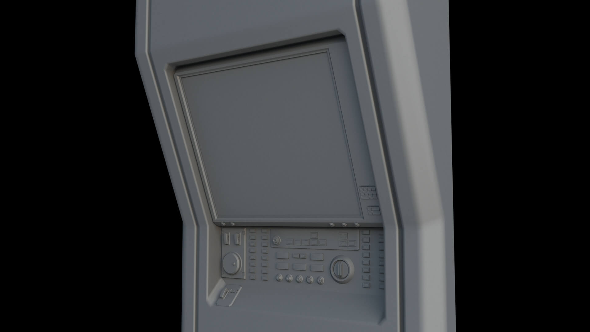 Sci-Fi Control Panels 3D Model by 3dmode