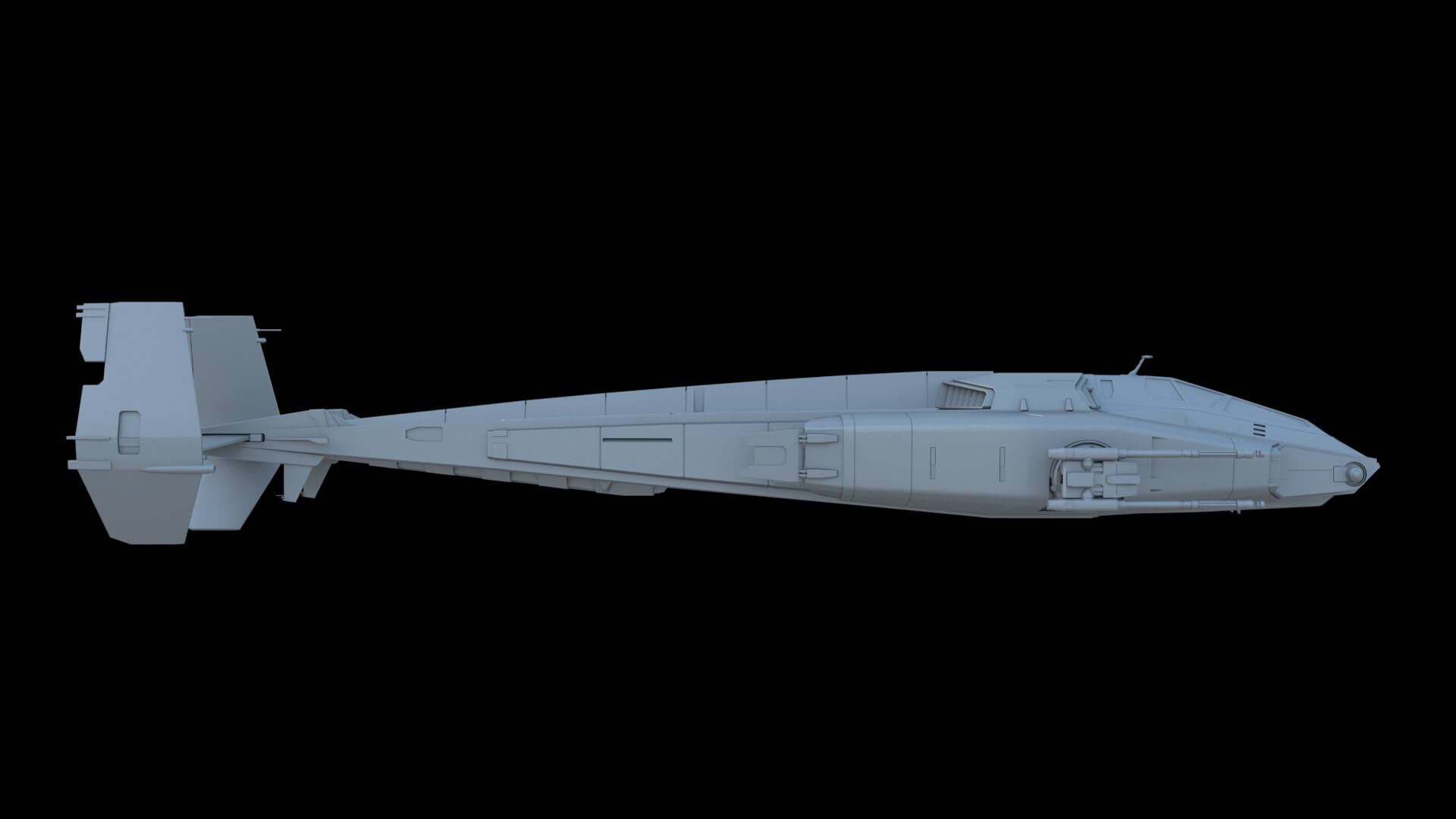 Sci-Fi Dropship 3D Model by 3dmode