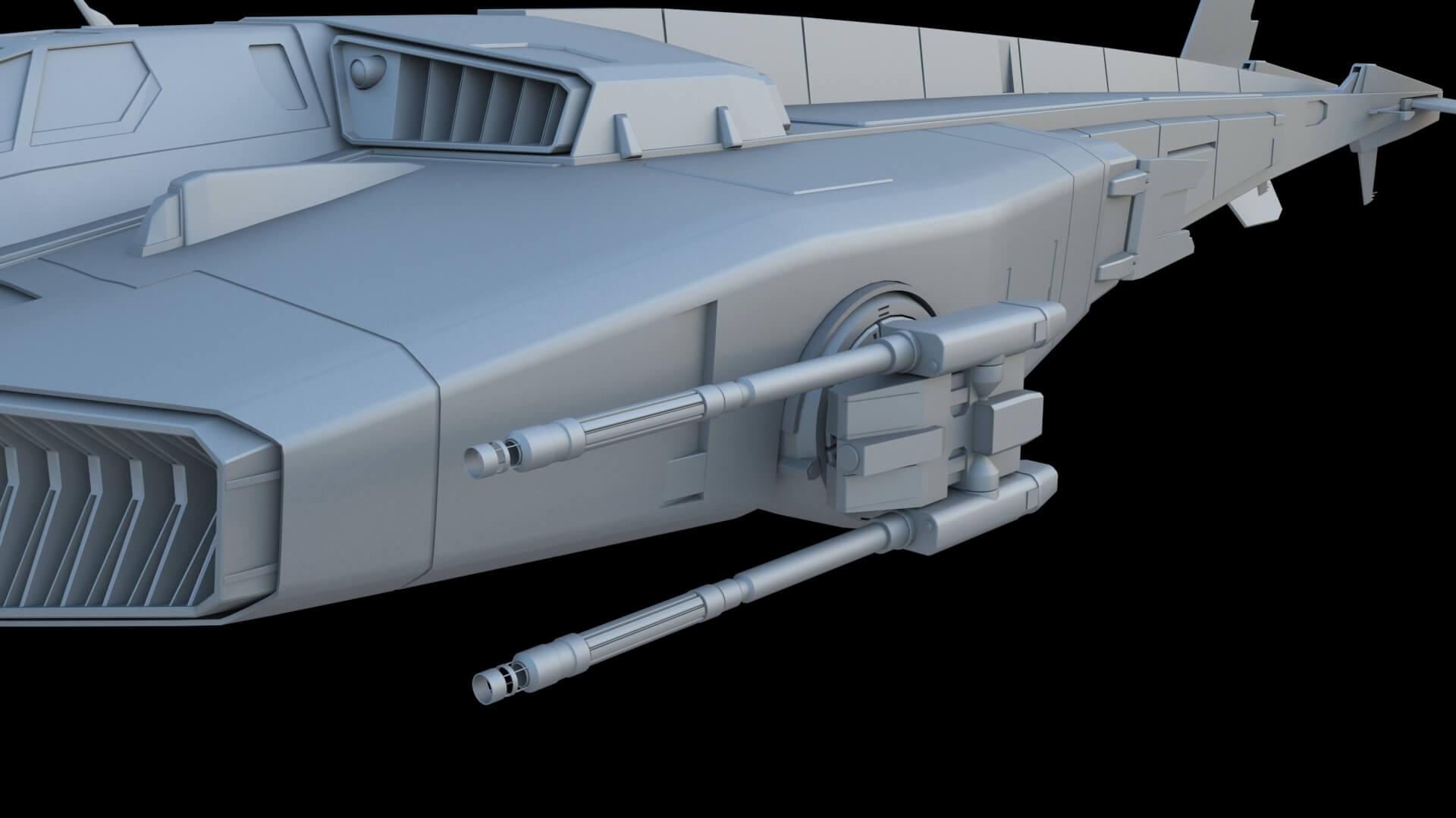 Sci-Fi Dropship 3D Model by 3dmode