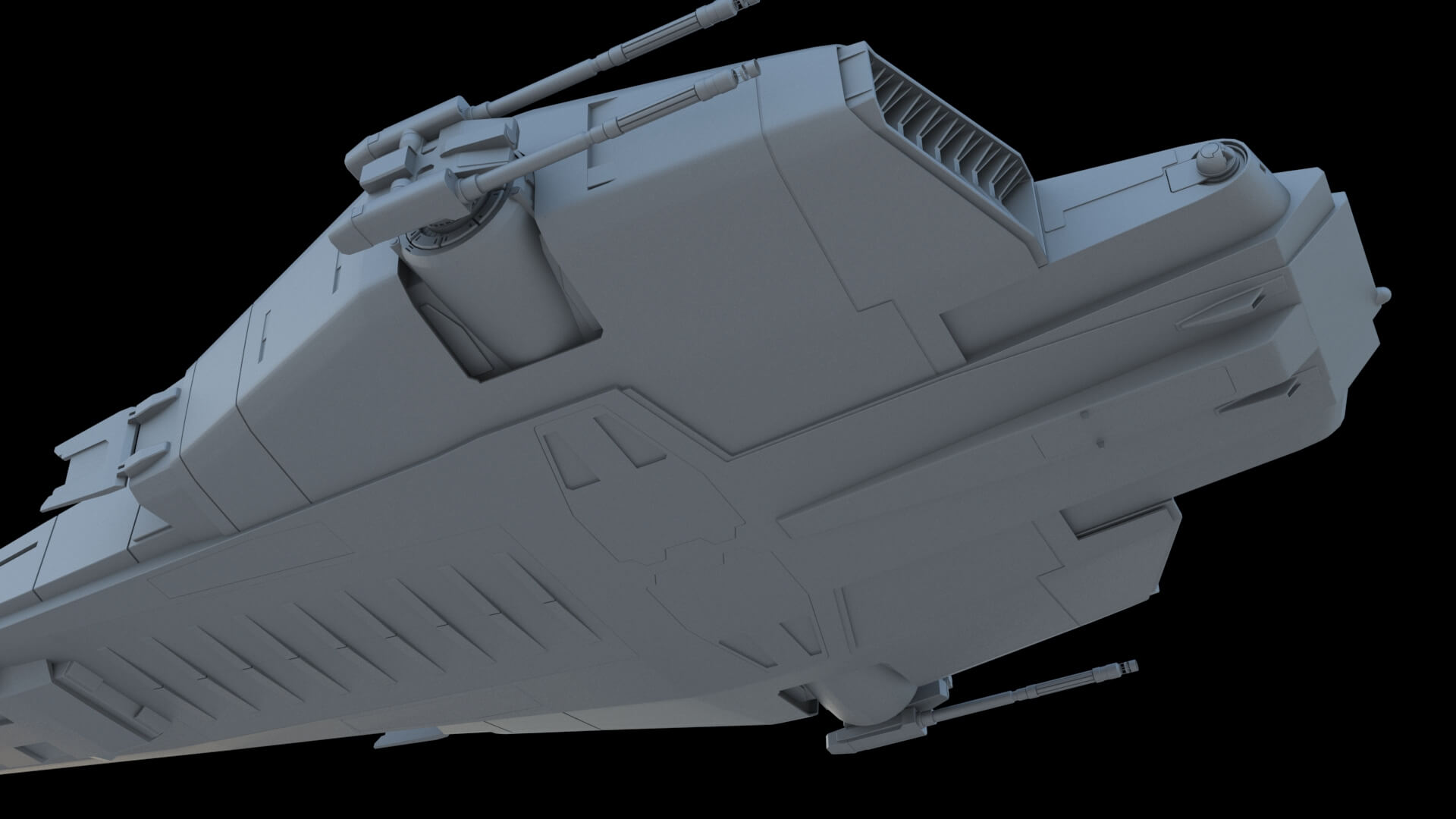 Sci-Fi Dropship 3D Model by 3dmode