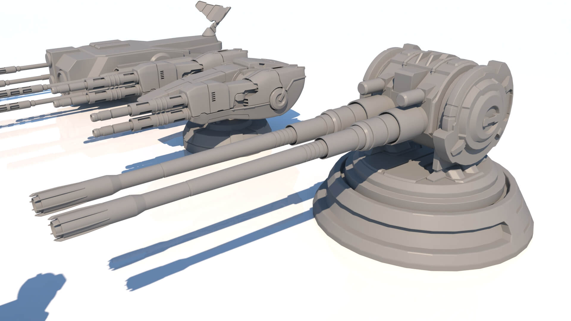 Sci-Fi Guns Set Model by 3dmode