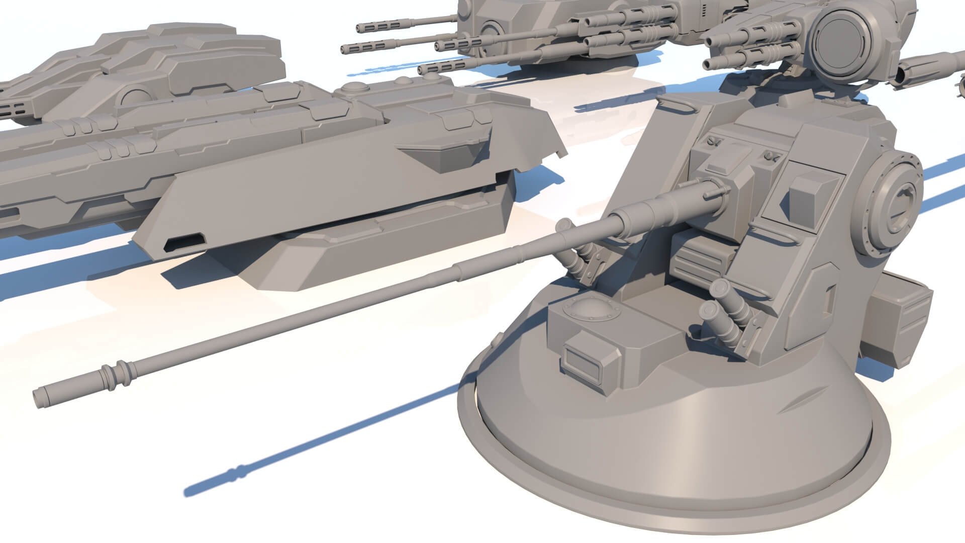 Sci-Fi Guns Set Model by 3dmode