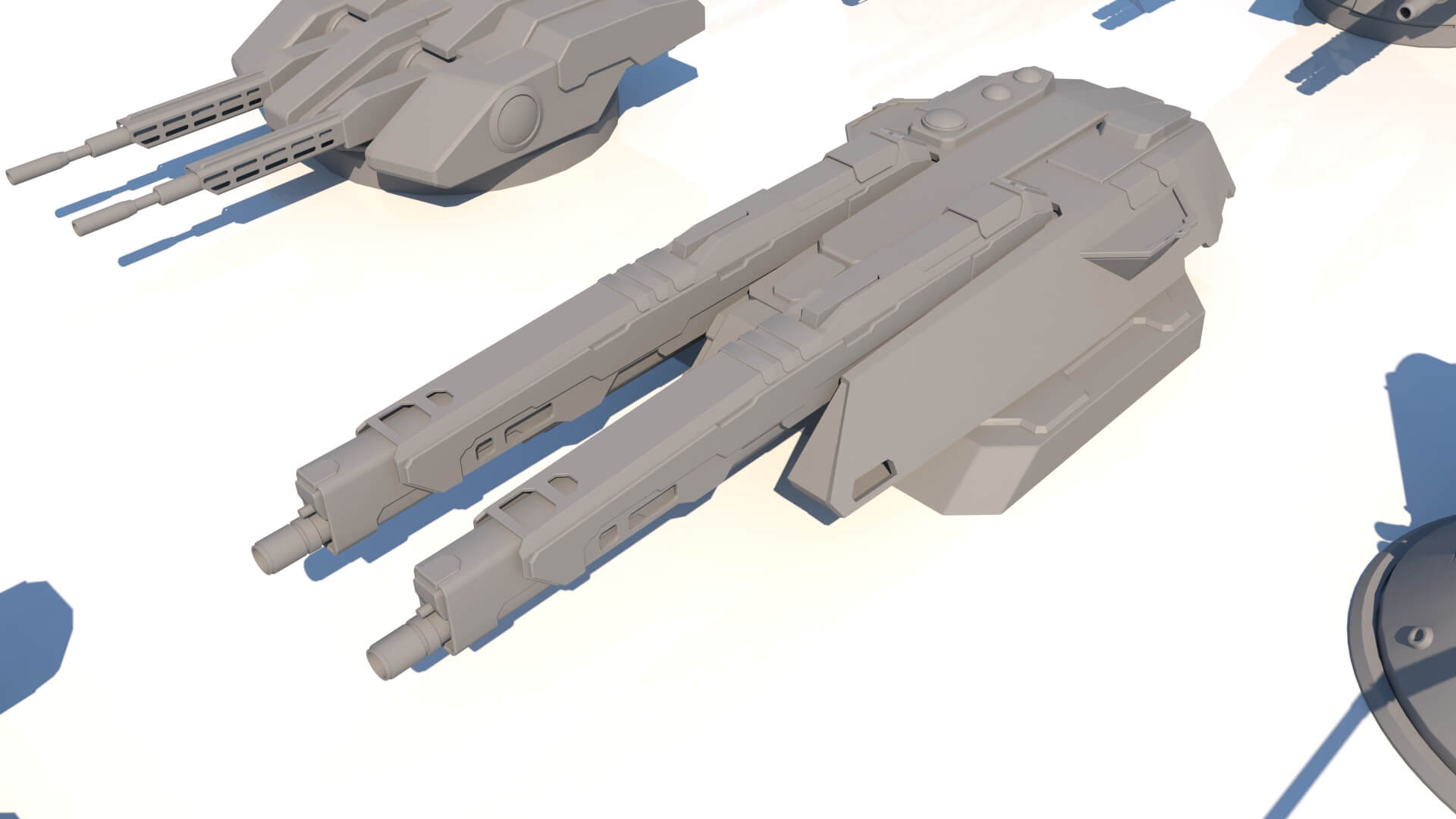 Sci-Fi Guns Set Model by 3dmode