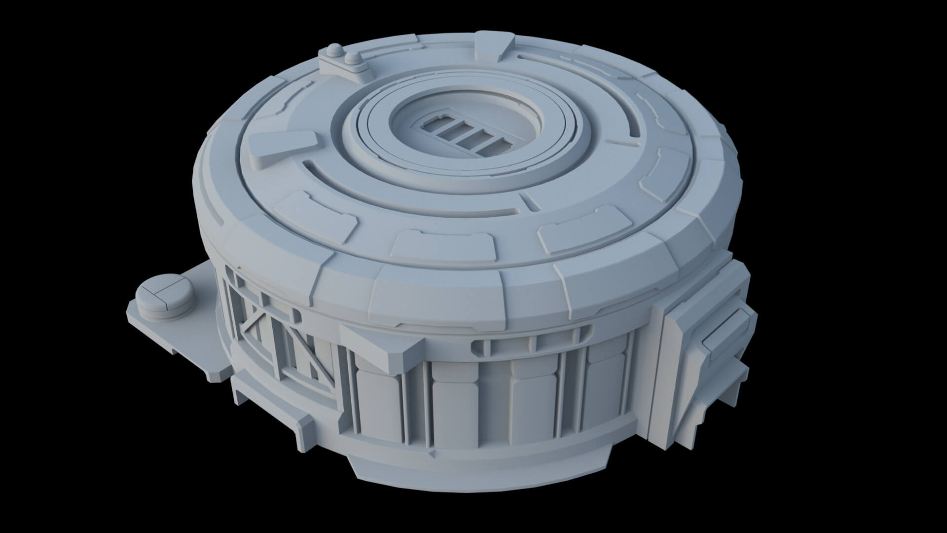 Sci-Fi Industrial Complex 3D Model by 3dmode