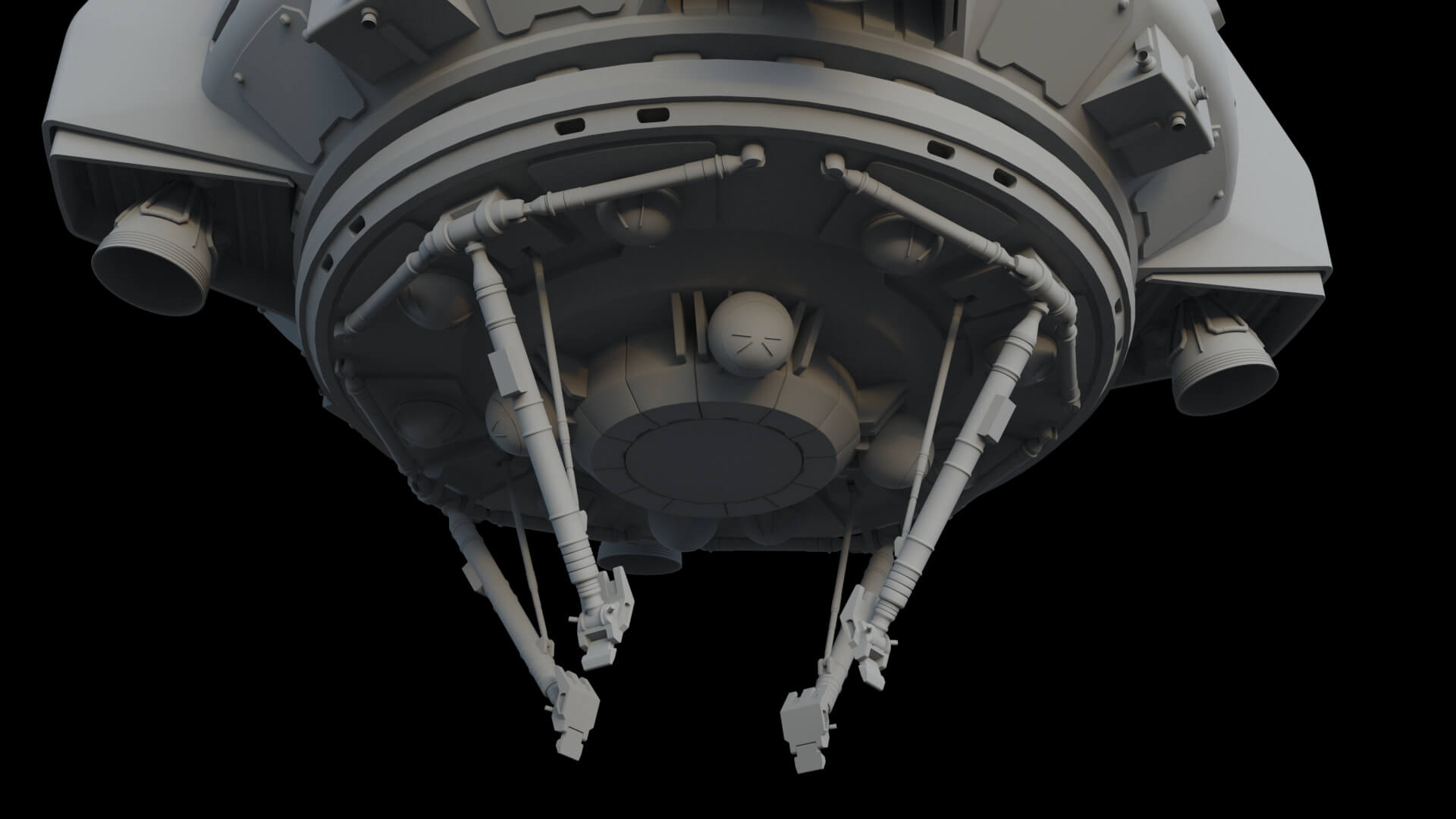Sci-Fi Landing Module - Escape Pod 3D Model by 3dmode
