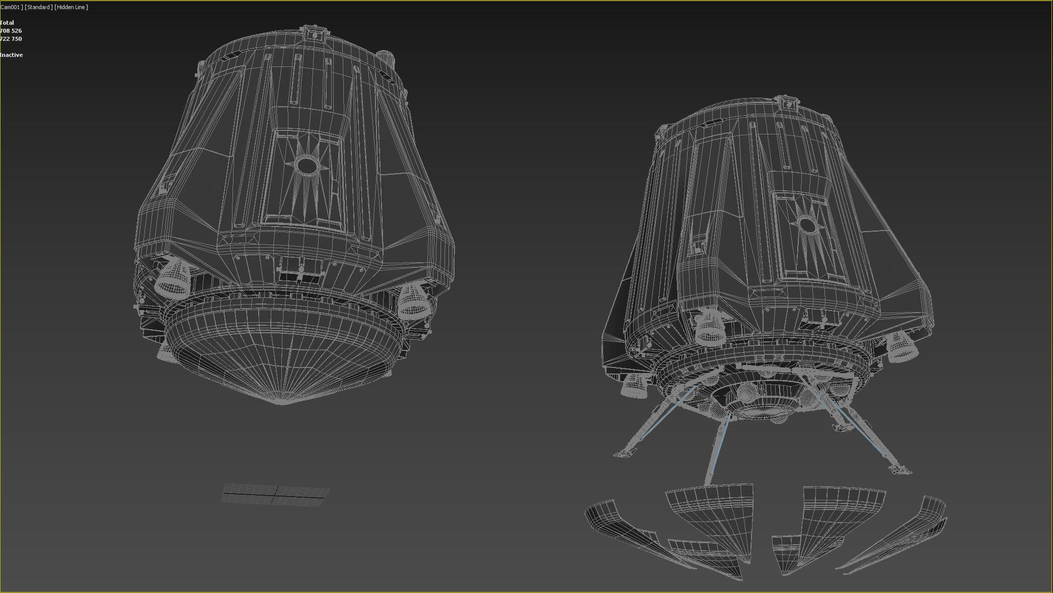 Sci-Fi Landing Module - Escape Pod 3D Model by 3dmode