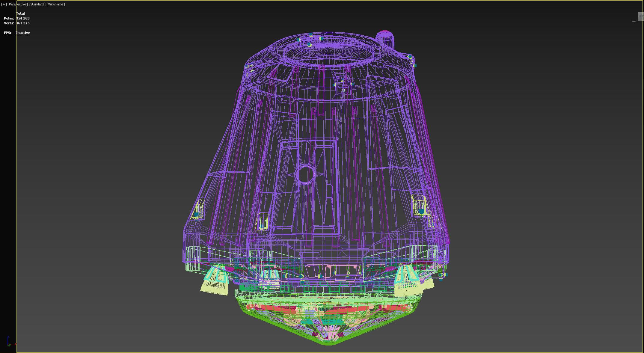 Sci-Fi Landing Module - Escape Pod 3D Model by 3dmode