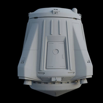 Sci-Fi Landing Module - Escape Pod 3D Model by 3dmode