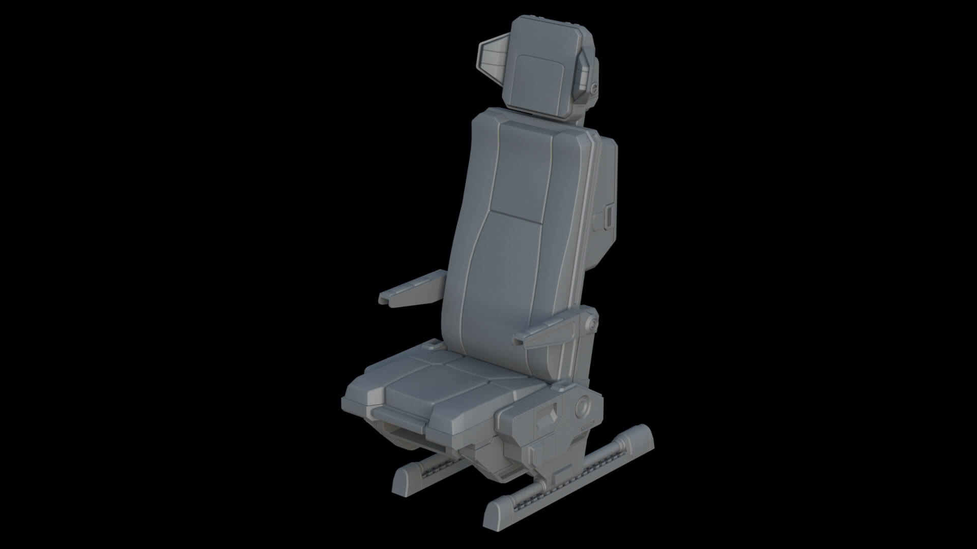 Sci-Fi Pilot's Seat 2 3D Model by 3dmode