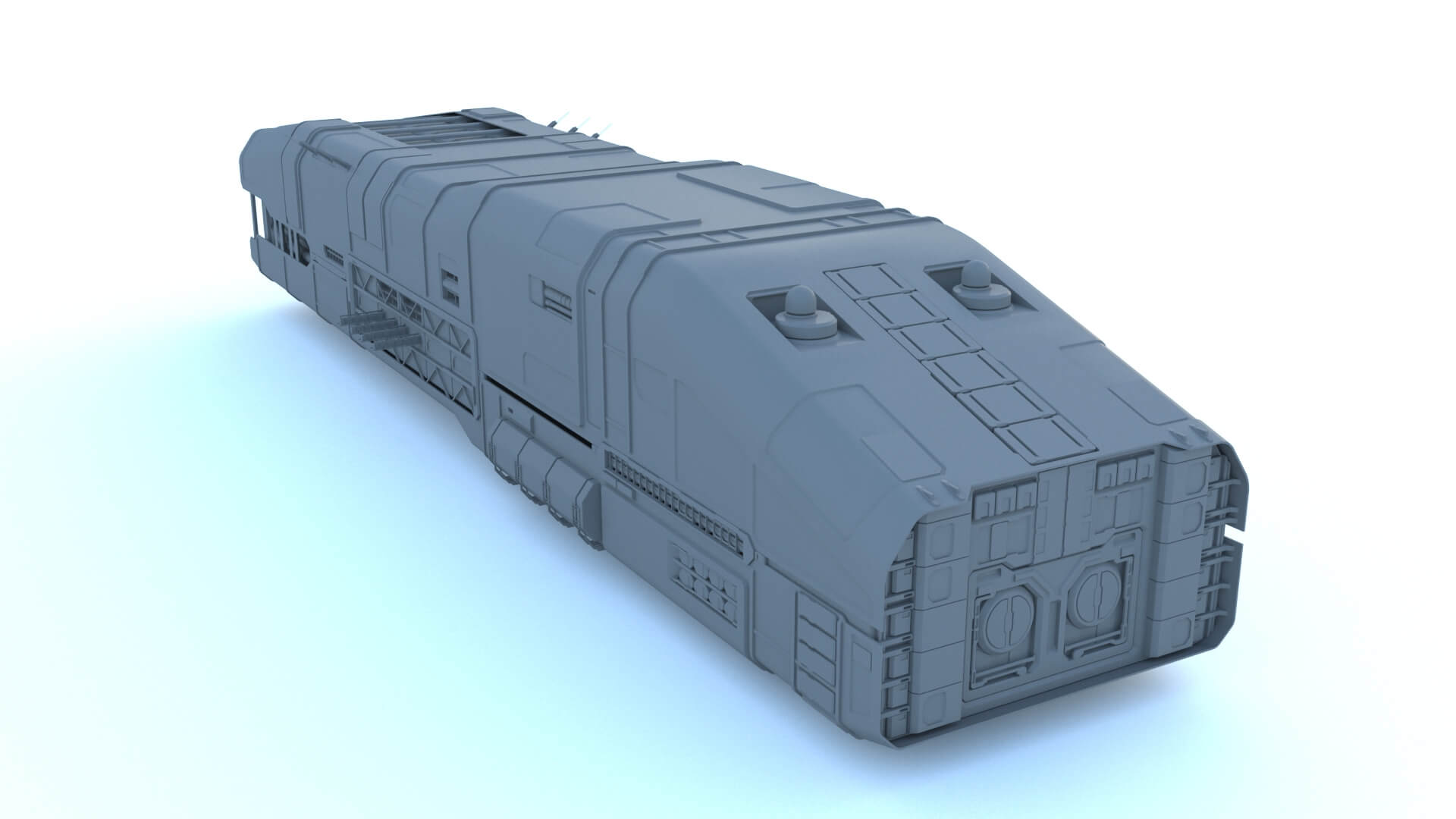 Sci-Fi Structures Kitbash 3D Model by 3dmode