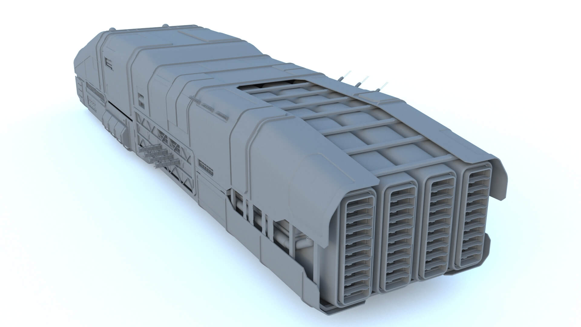 Sci-Fi Structures Kitbash 3D Model by 3dmode