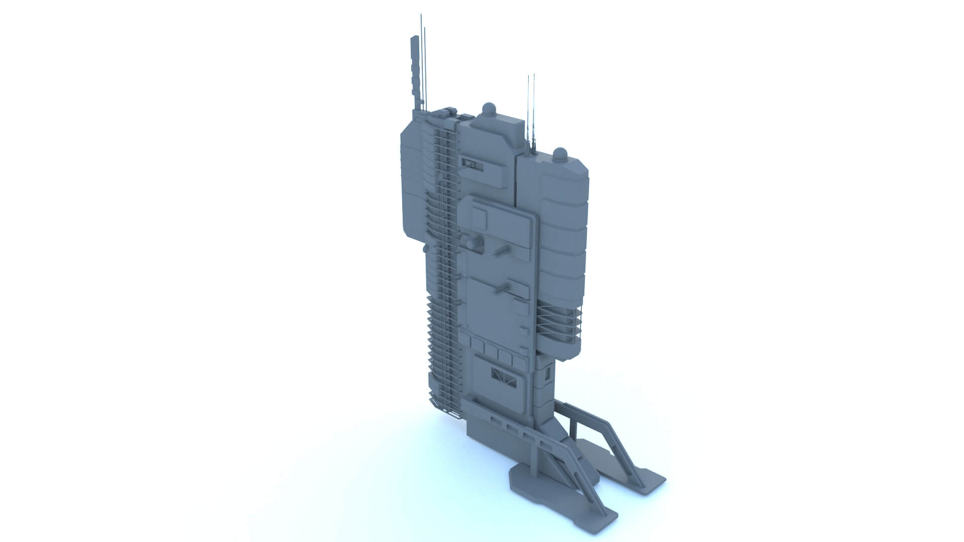 Sci-Fi Structures Kitbash 3D Model by 3dmode