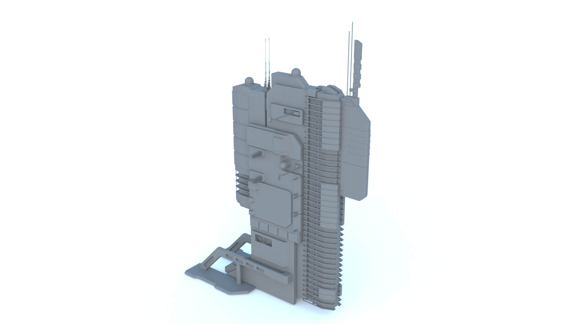 Sci-Fi Structures Kitbash 3D Model by 3dmode