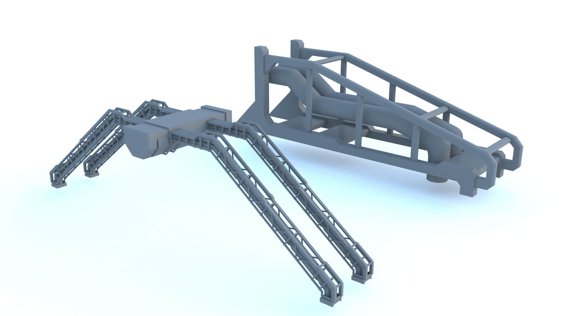 Sci-Fi Structures Kitbash 3D Model by 3dmode