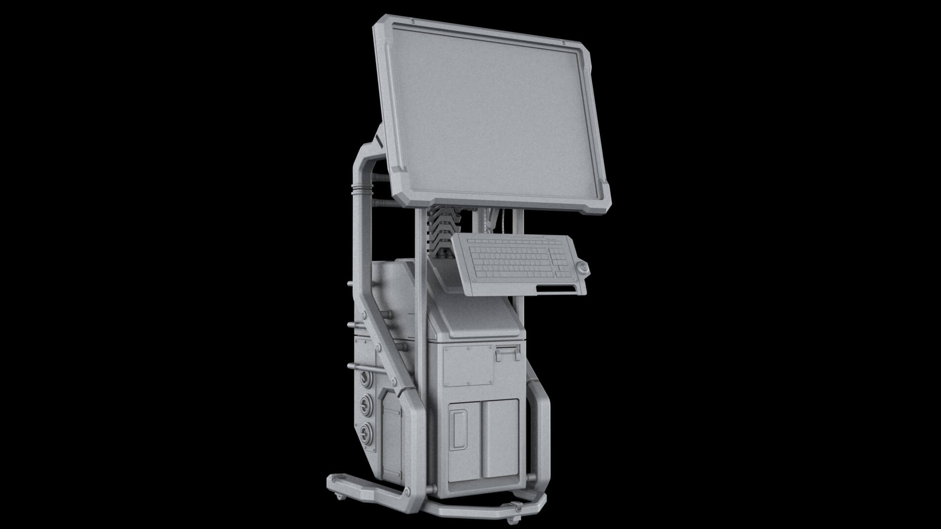 Sci-Fi Terminal 3D Model by 3dmode