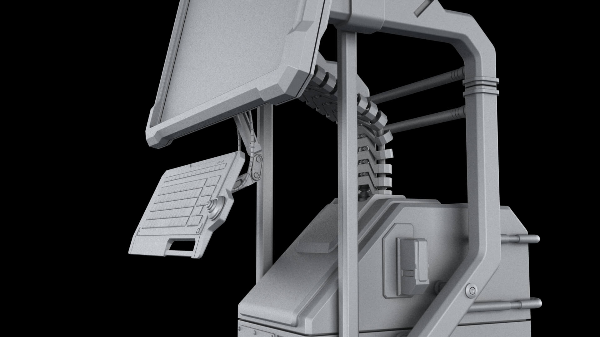 Sci-Fi Terminal 3D Model by 3dmode