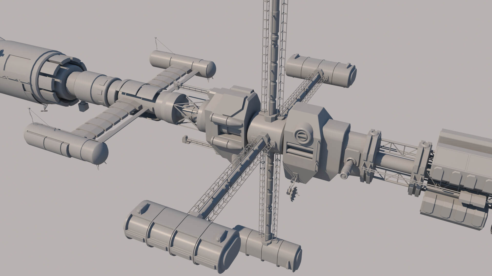 Sci-Fi Two Scientific Spaceships 3D Model by 3dmode