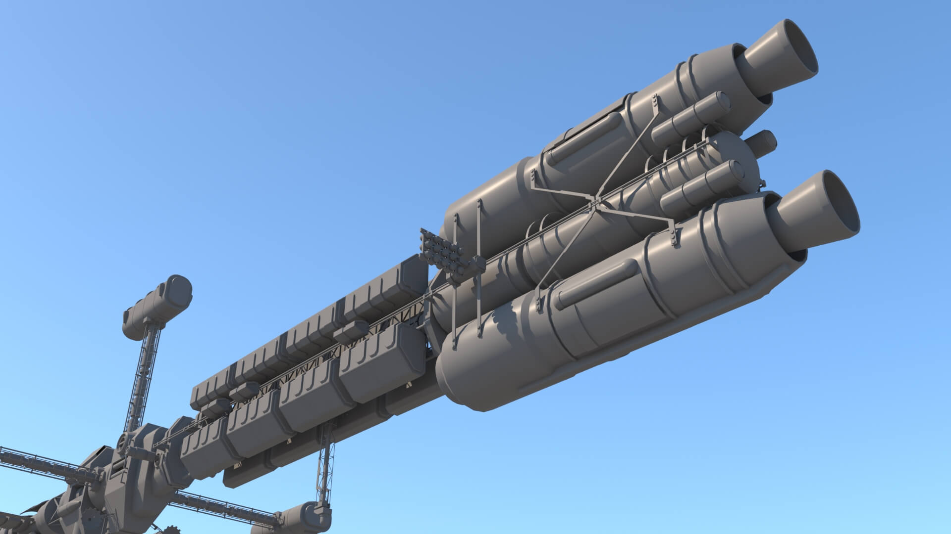 Sci-Fi Two Scientific Spaceships 3D Model by 3dmode