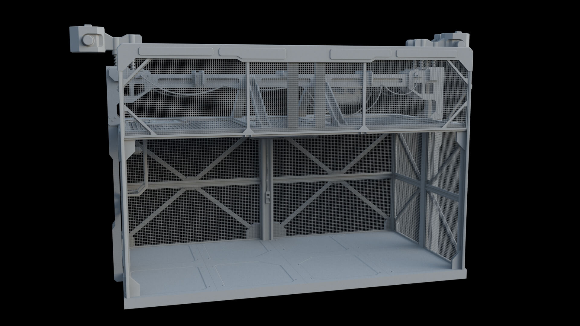 Service Elevator and Shaft - 3D Model by 3dmode