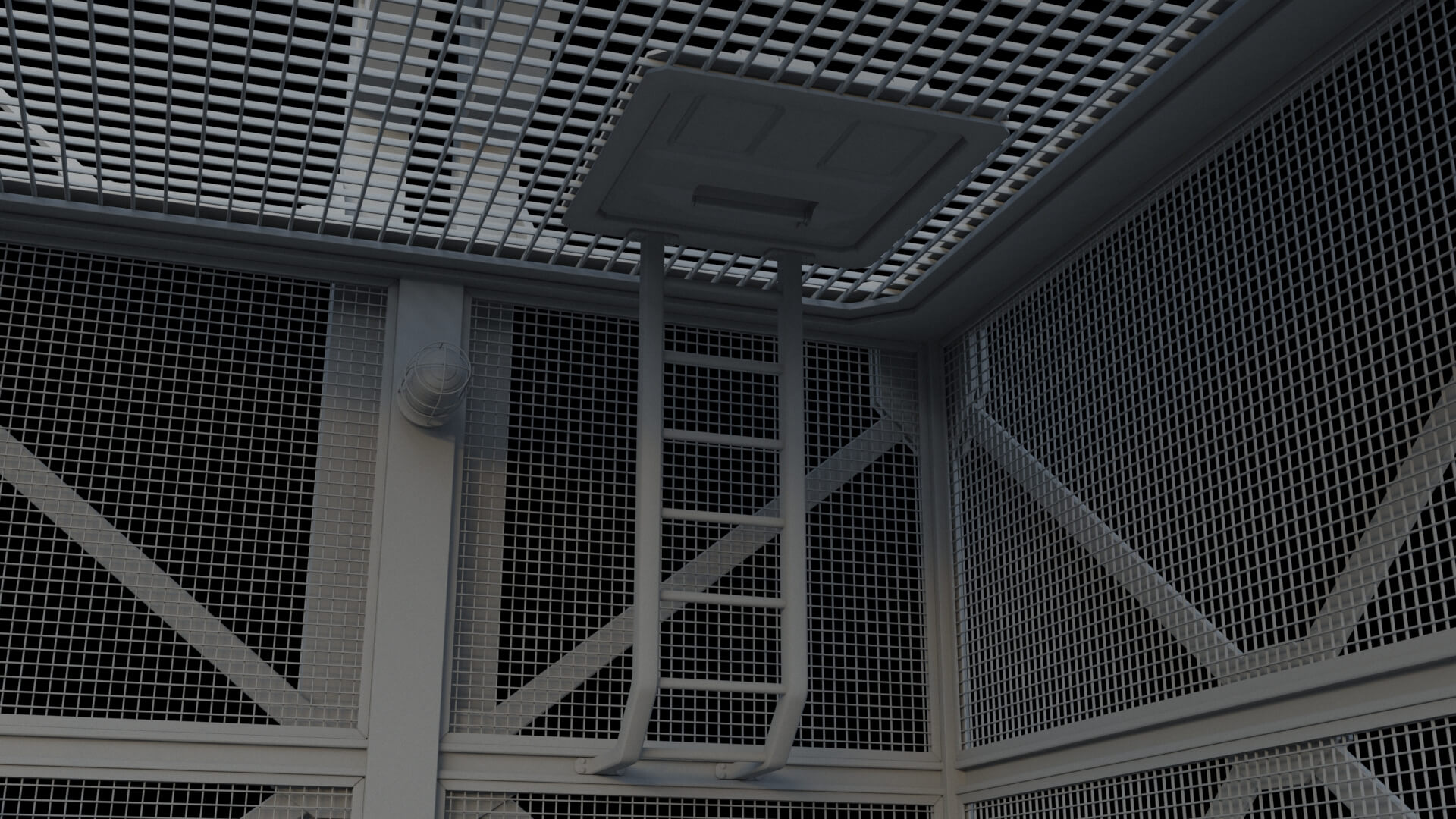 Service Elevator and Shaft - 3D Model by 3dmode