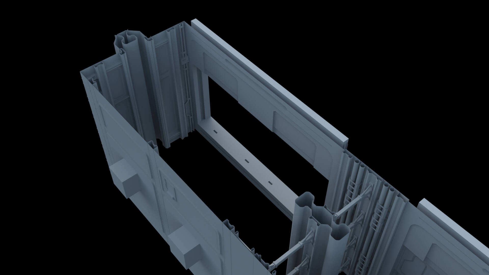 Service Elevator and Shaft - 3D Model by 3dmode