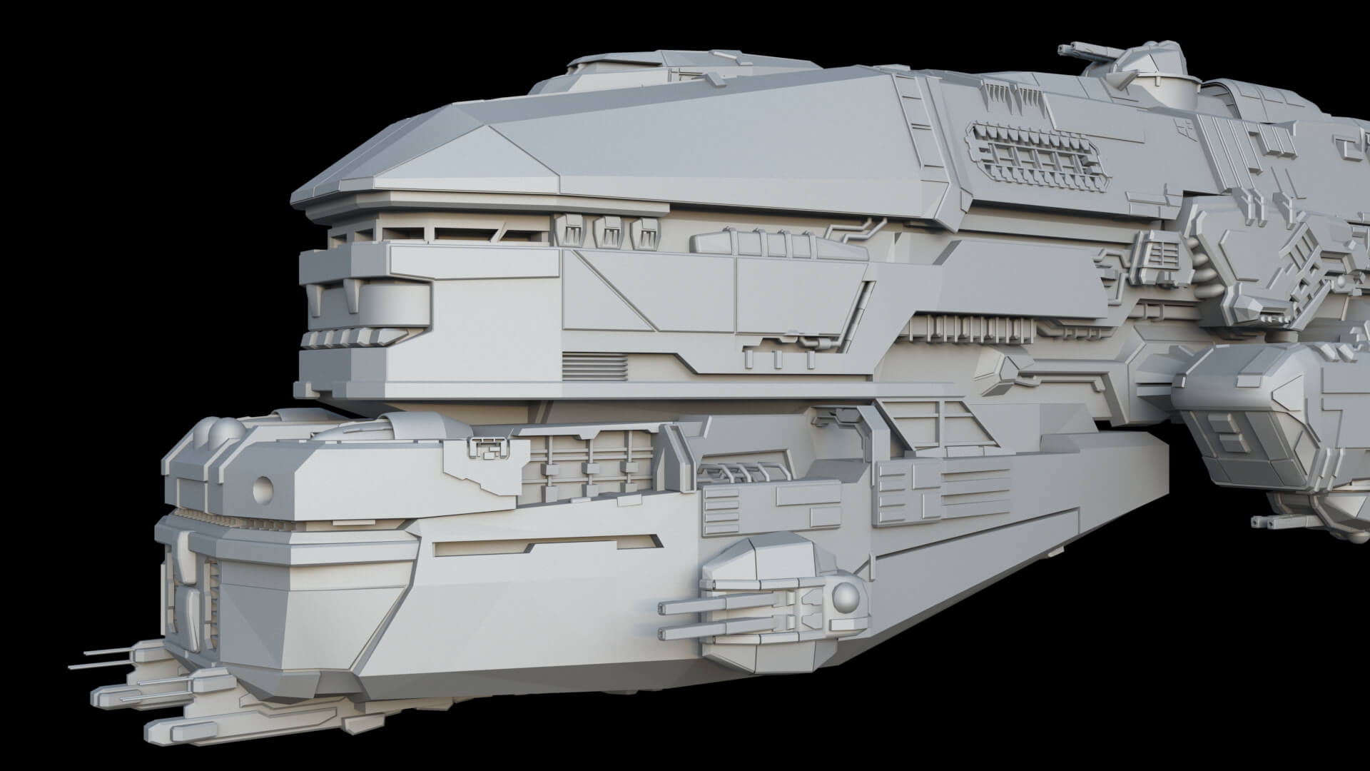 Space Battle Cruiser - 3D Model by 3dmode