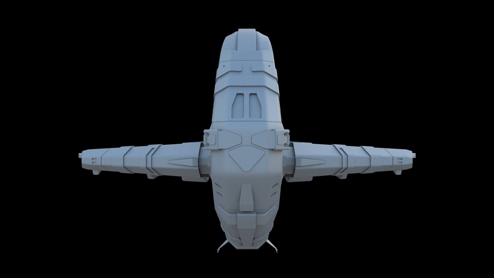 Sci-Fi Spaceship 3D Model by 3dmode