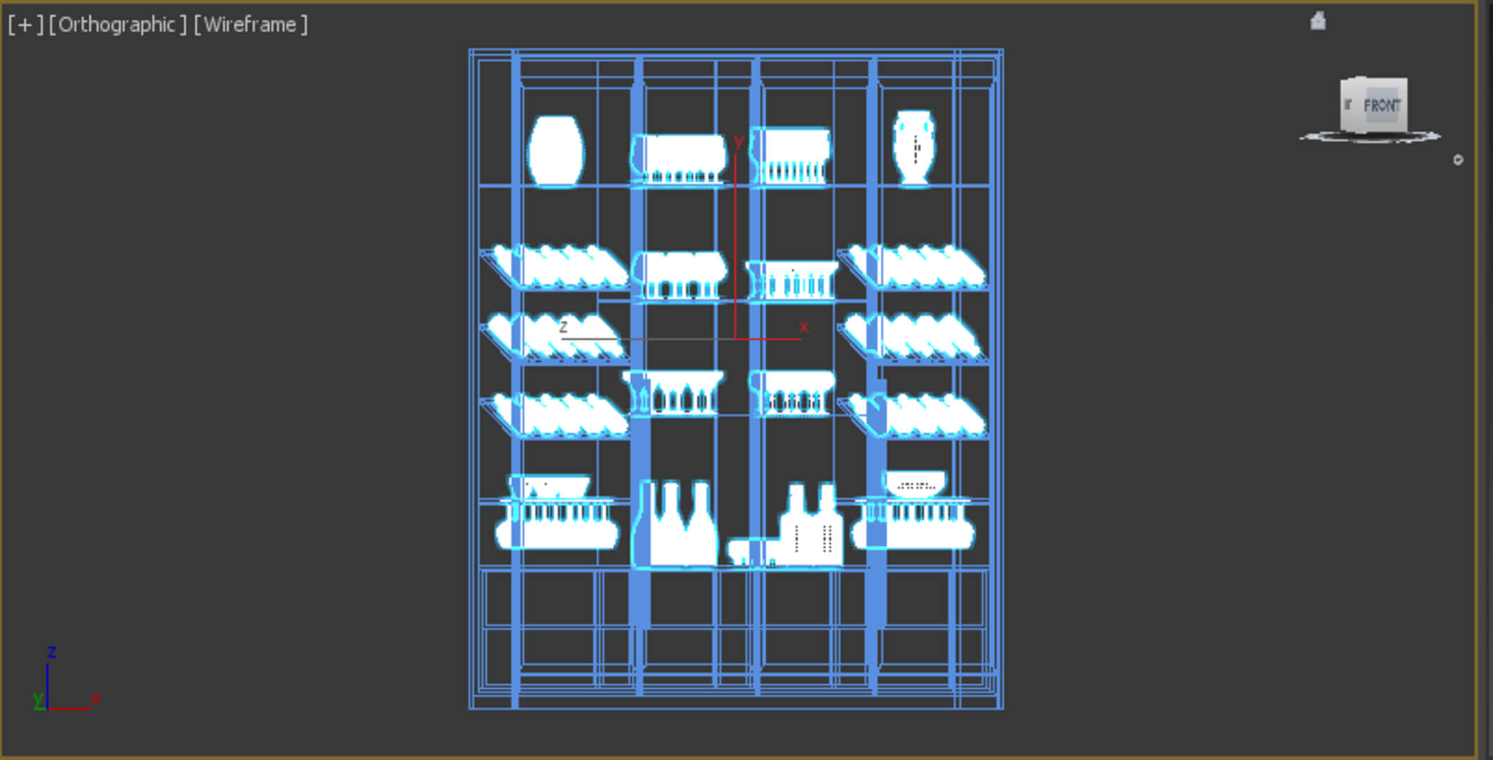 upboard With Dishes - 3D Model by 3dmodel_admiral