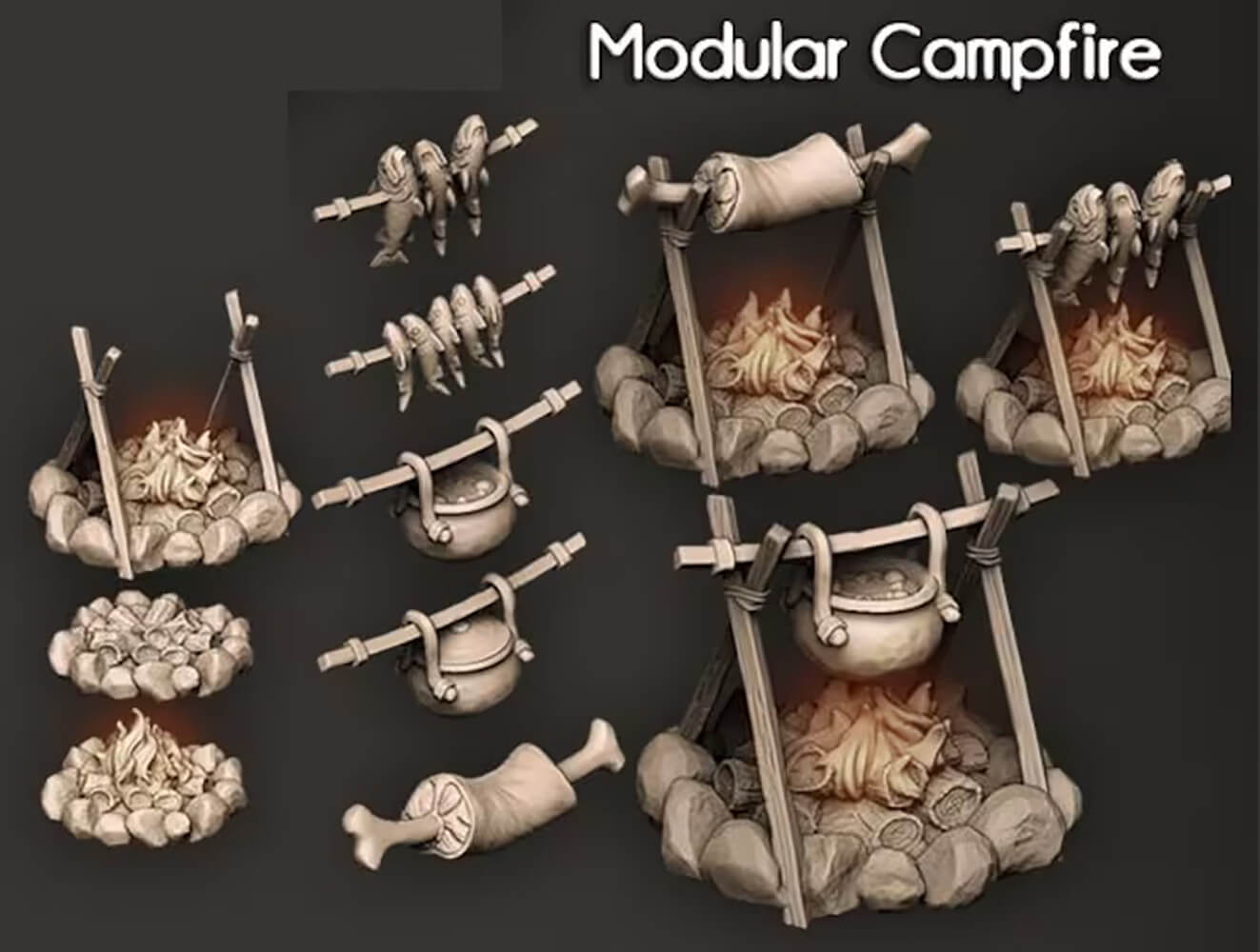 Adventurers Camp Set - 3D Model by 3DModelDesigner