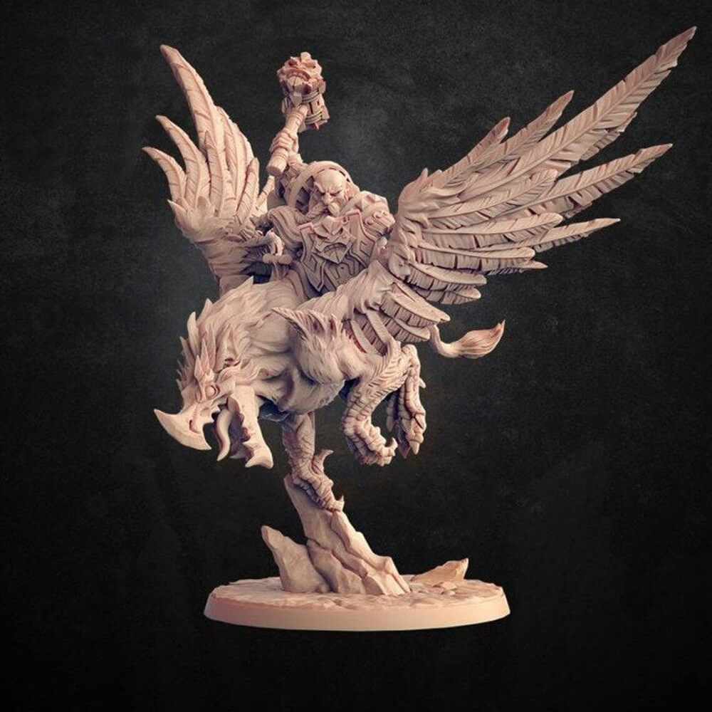 Alvar on Thunderbeak The Griffin Miniature - 3D Model by 3DModelDesigner