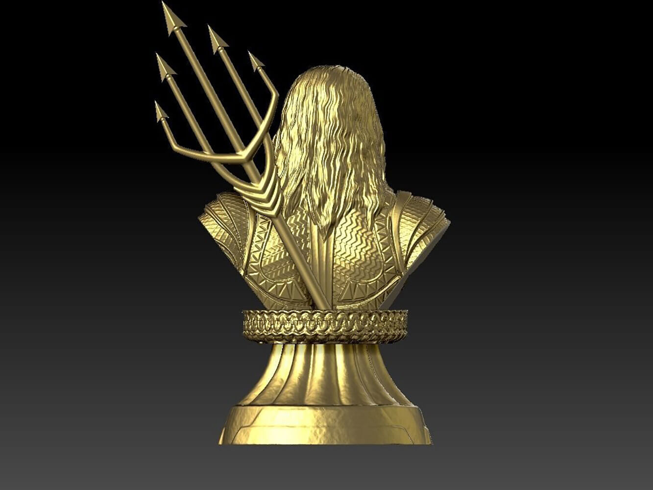 Aquaman Bust - 3D Print Model by 3DModelDesigner