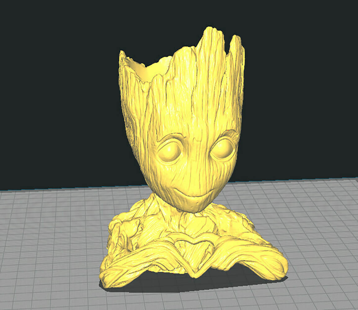 Baby Groot Heart - 3D Print Model by 3DModelDesigner