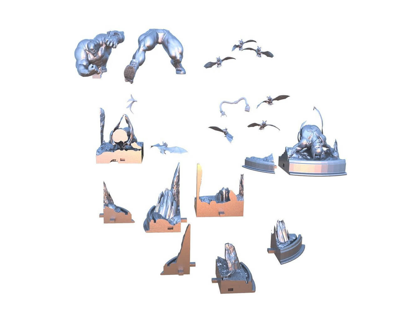 Bane Vs Batman Knightfall Tribute - 3D Model by 3DModelDesigner