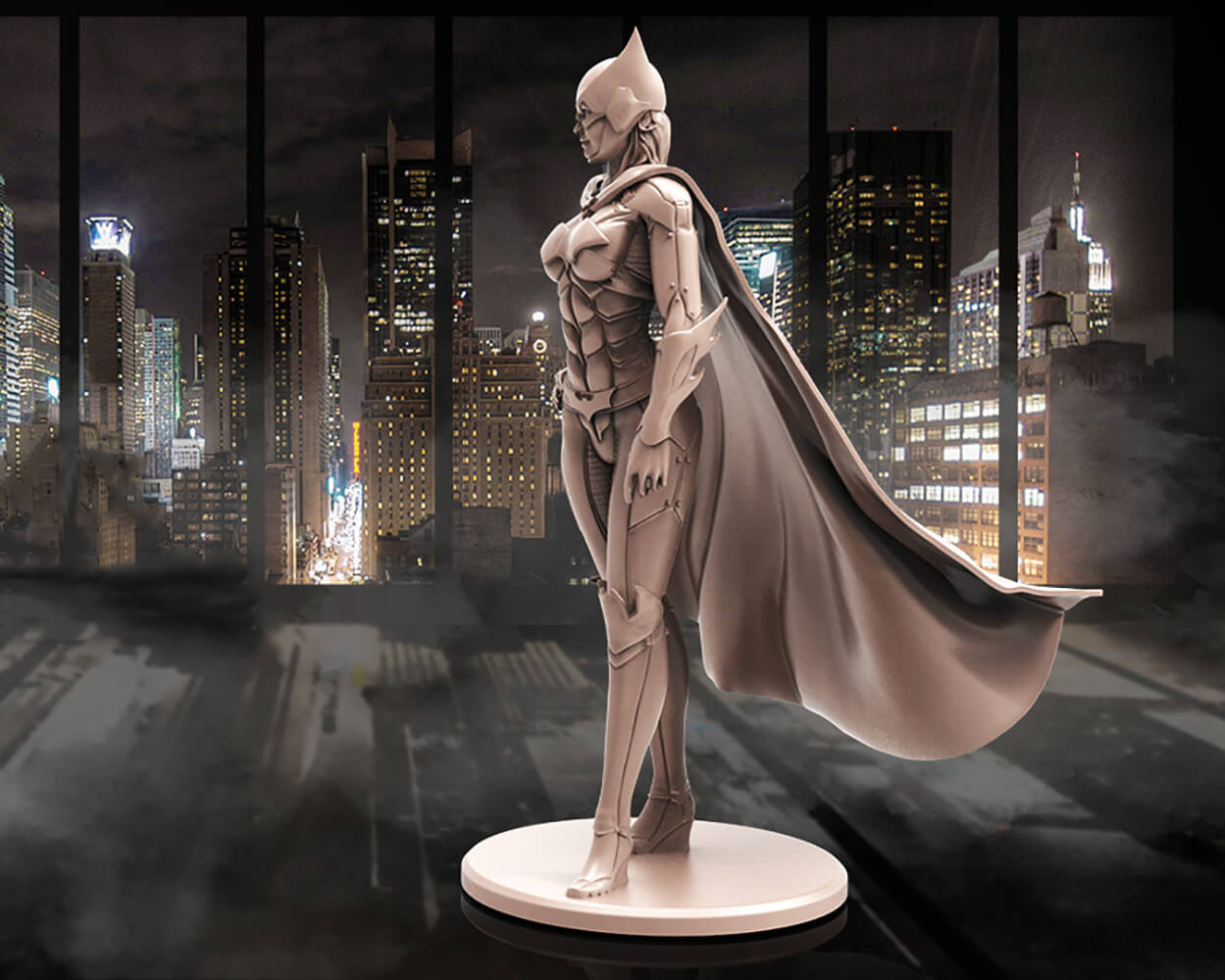 Batgirl Figure - 3D Model by 3DModelDesigner