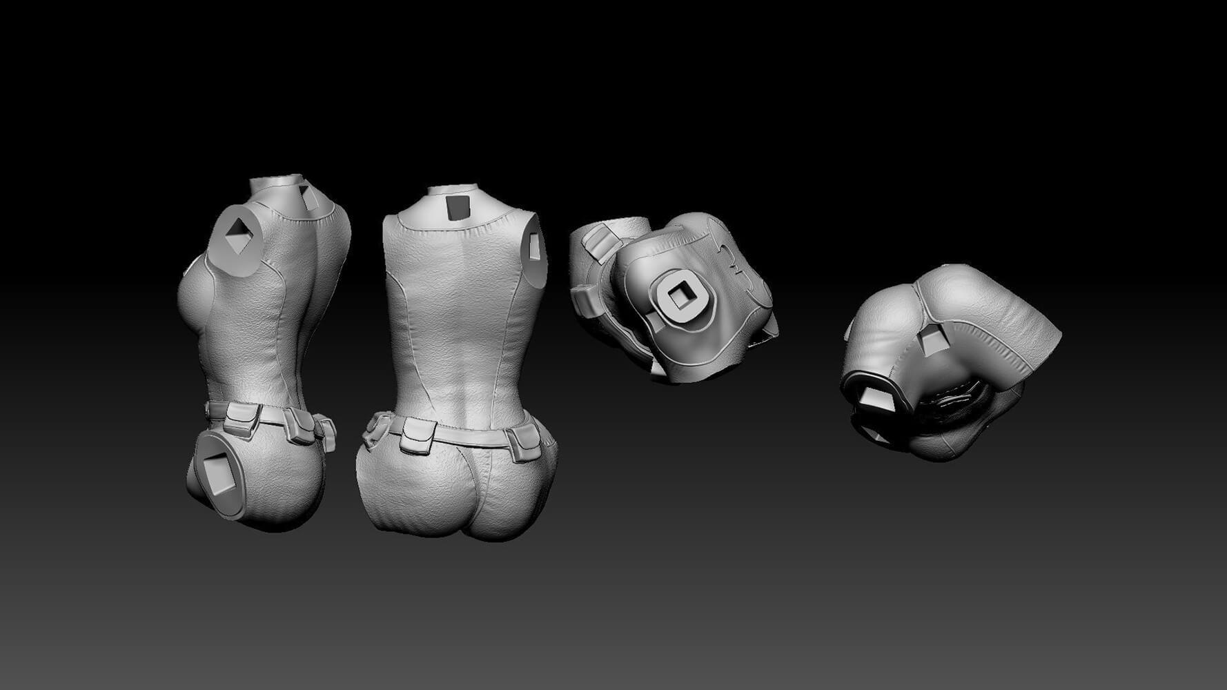 Batgirl on Bike - 3D Model by 3DModelDesigner