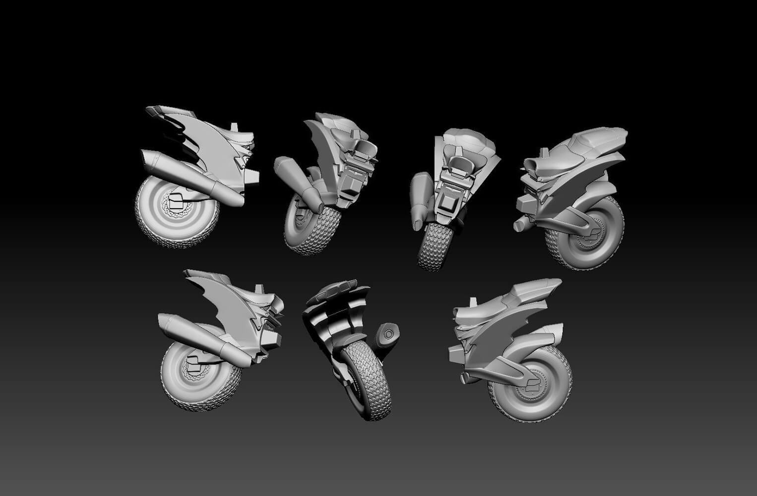 Batgirl on Bike - 3D Model by 3DModelDesigner