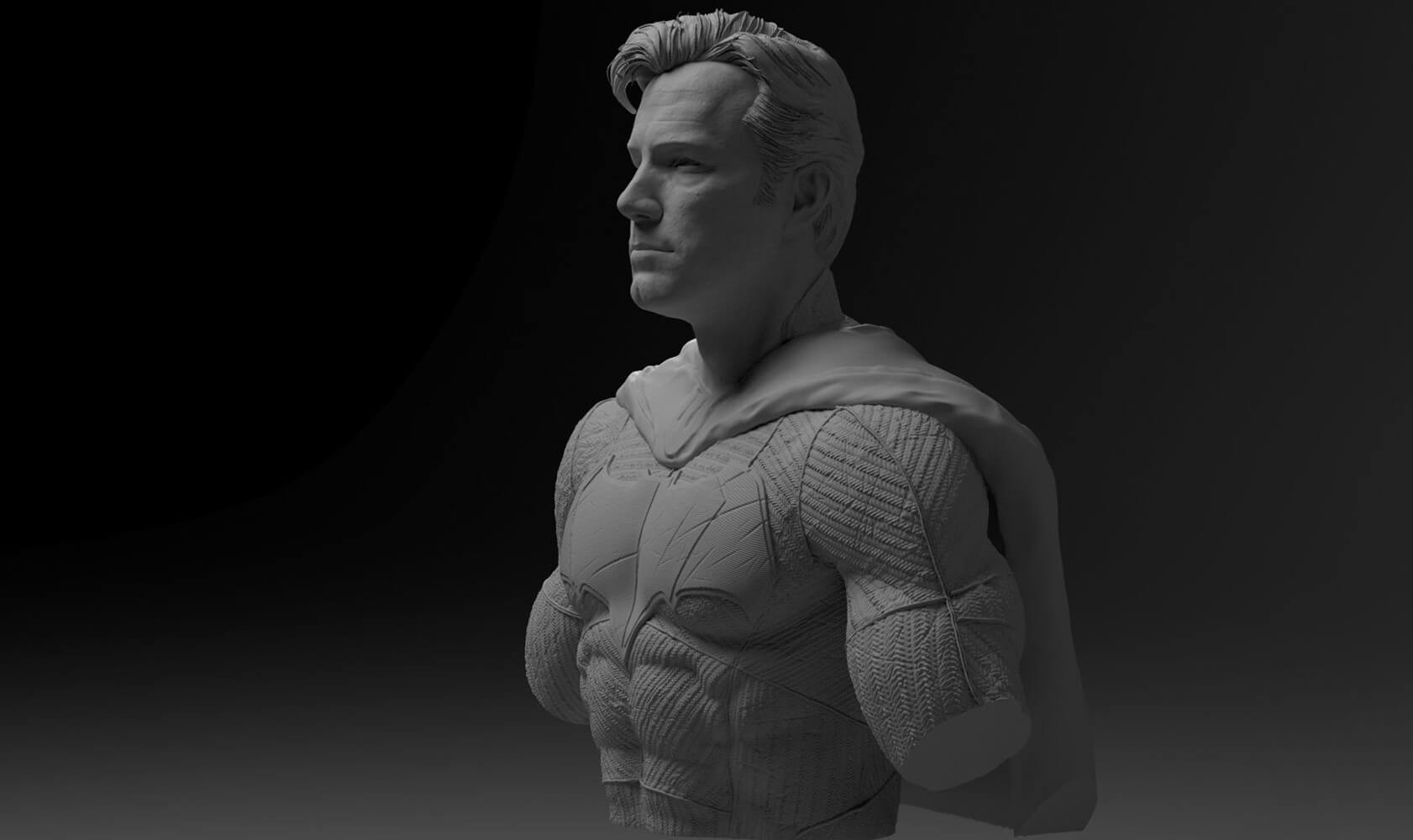 Batman Bust Without Mask - 3D Print Model by 3DModelDesigner
