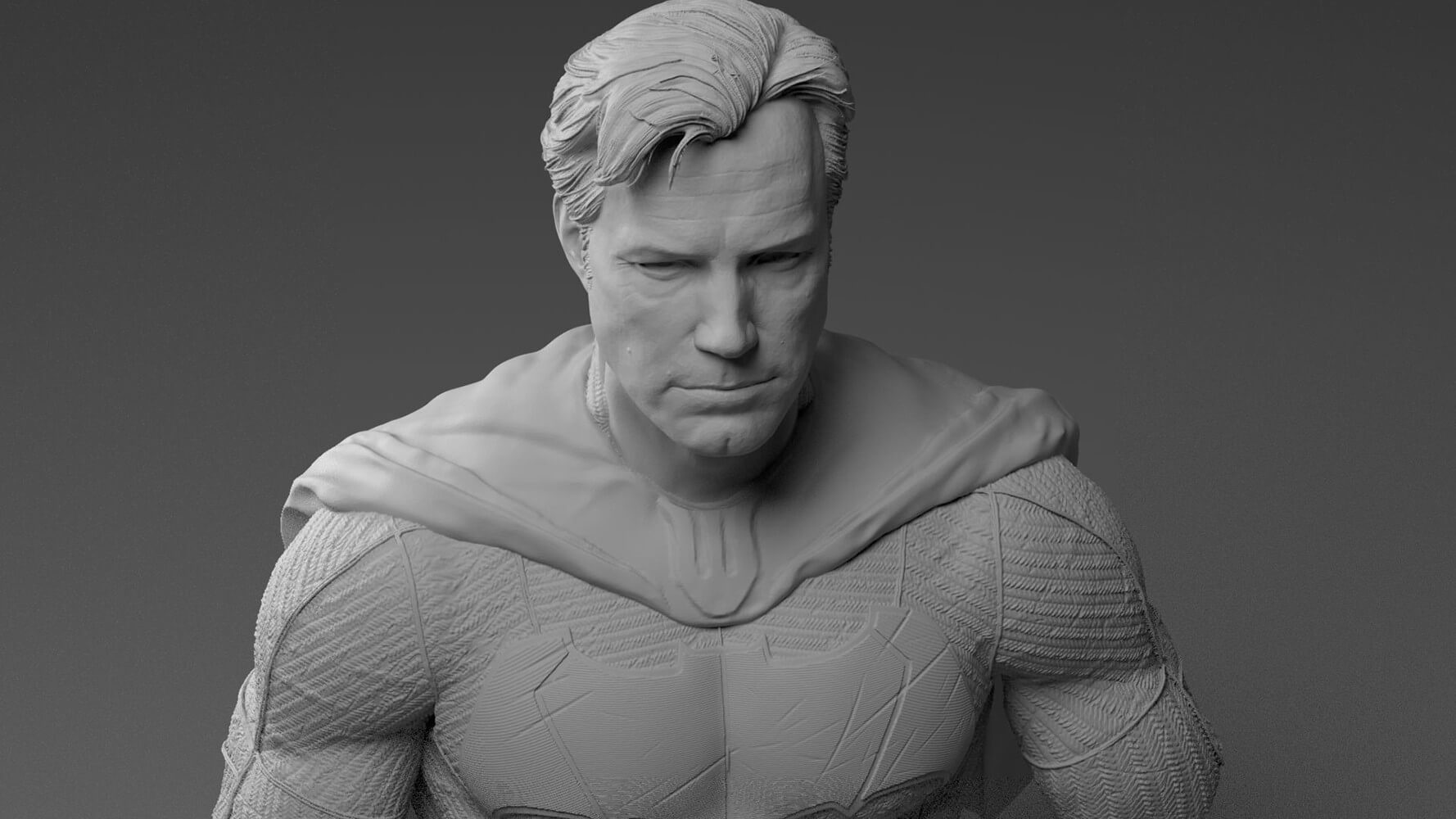 Batman Bust Without Mask - 3D Print Model by 3DModelDesigner