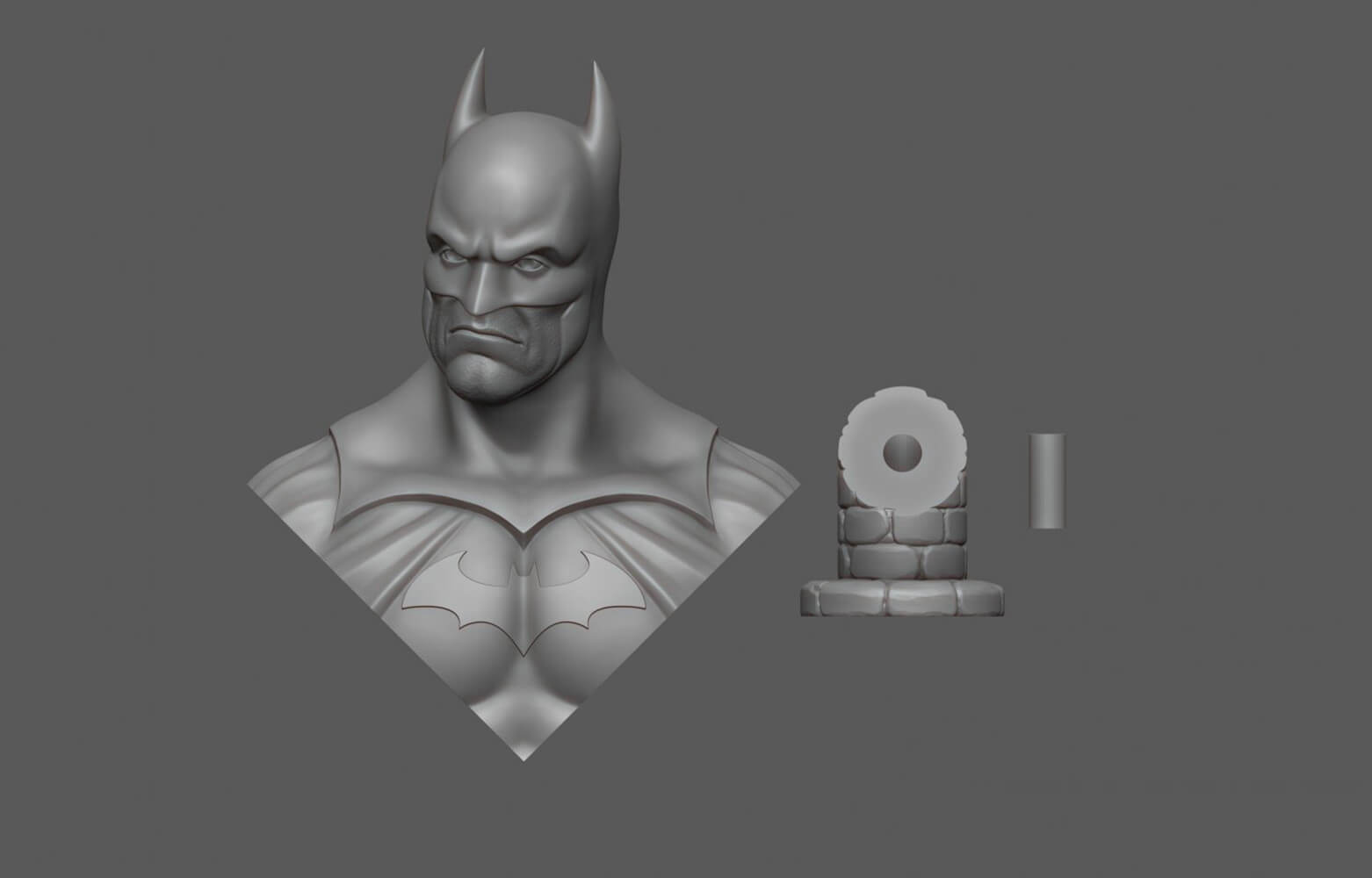 Batman Bust (Batman Bust) - 3D Print Model by 3DModelDesigner