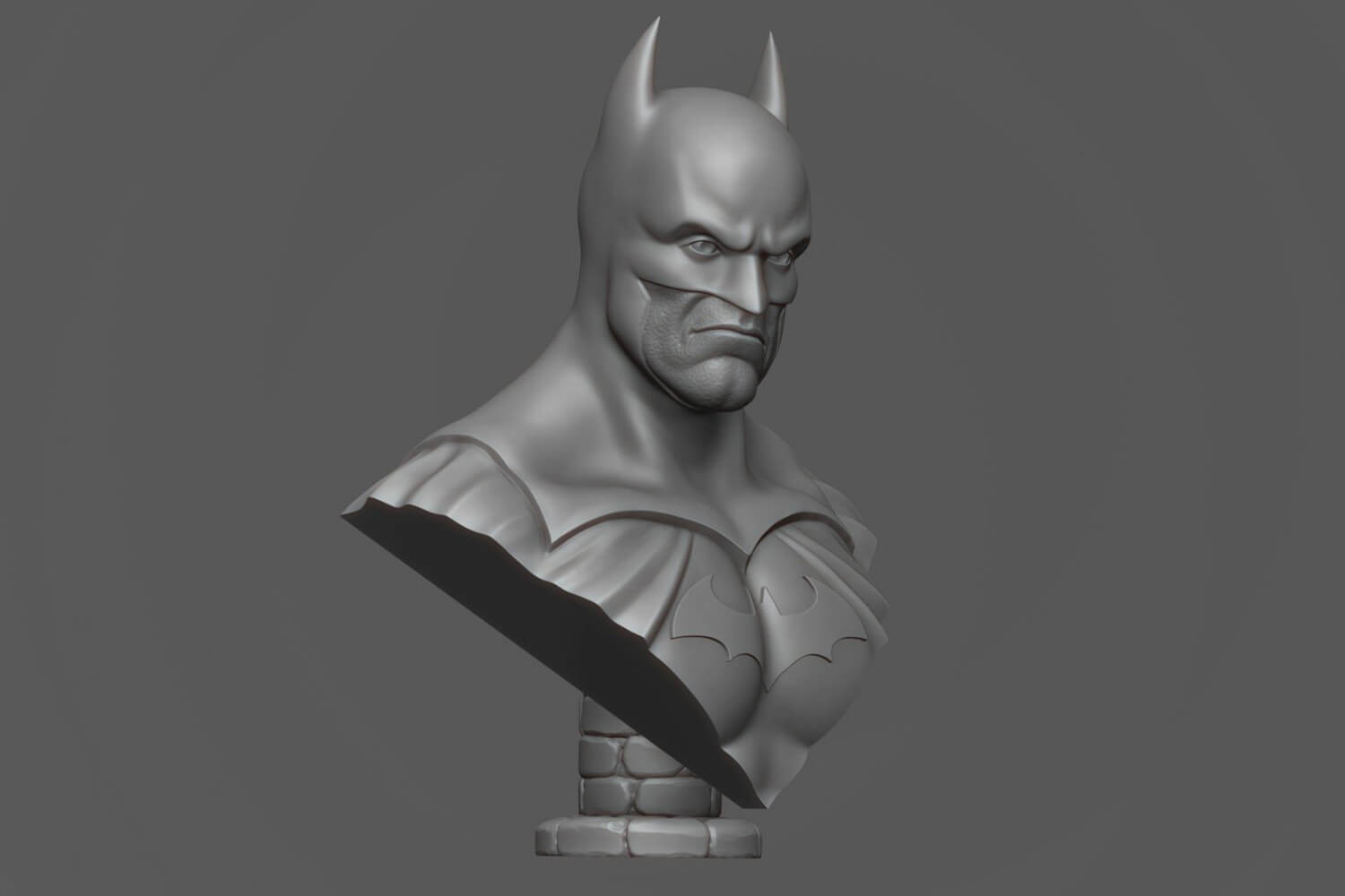 Batman Bust (Batman Bust) - 3D Print Model by 3DModelDesigner