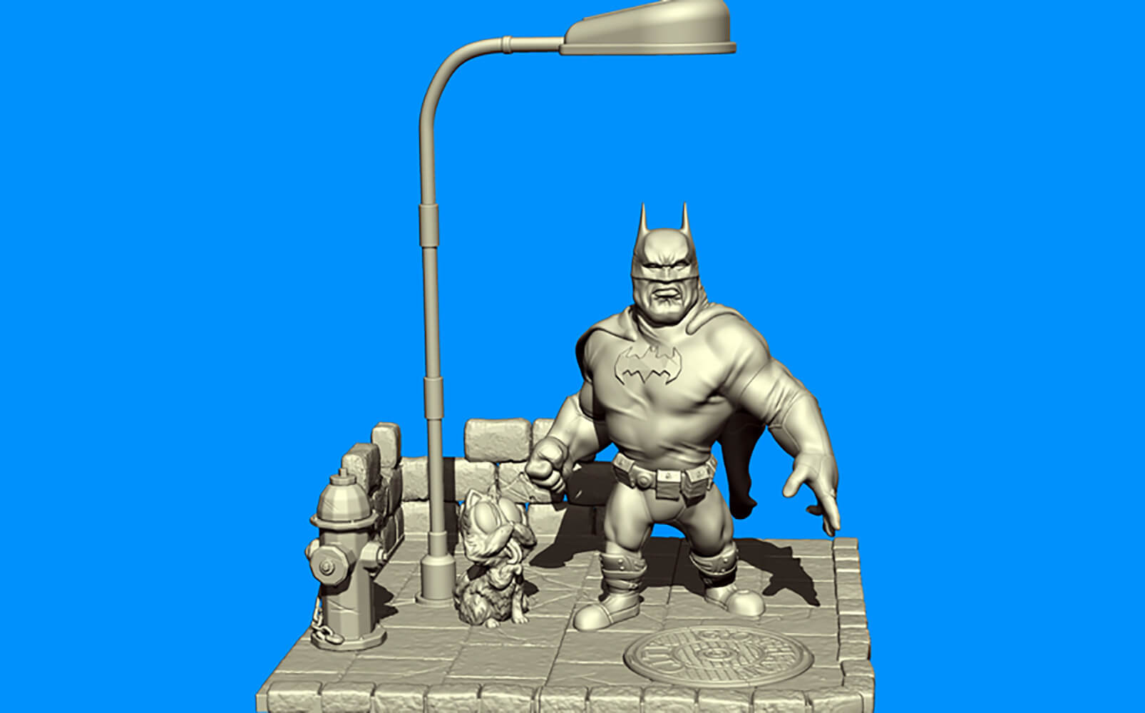 Batman Diorama - 3D Print Model by 3DModelDesigner