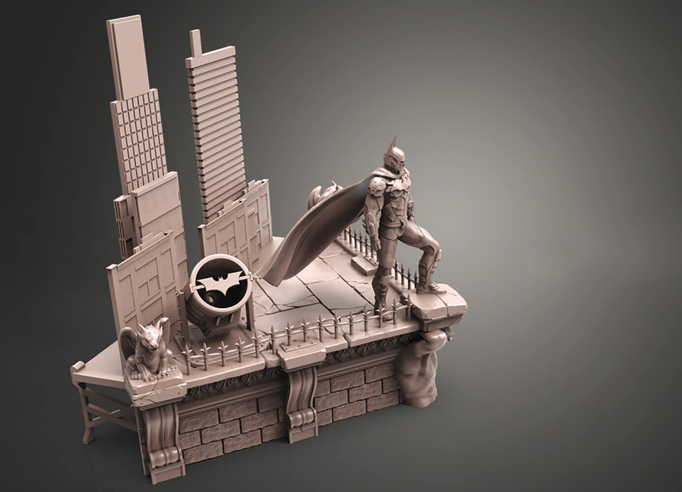 Batman Diorama - 3D Model by 3DModelDesigner