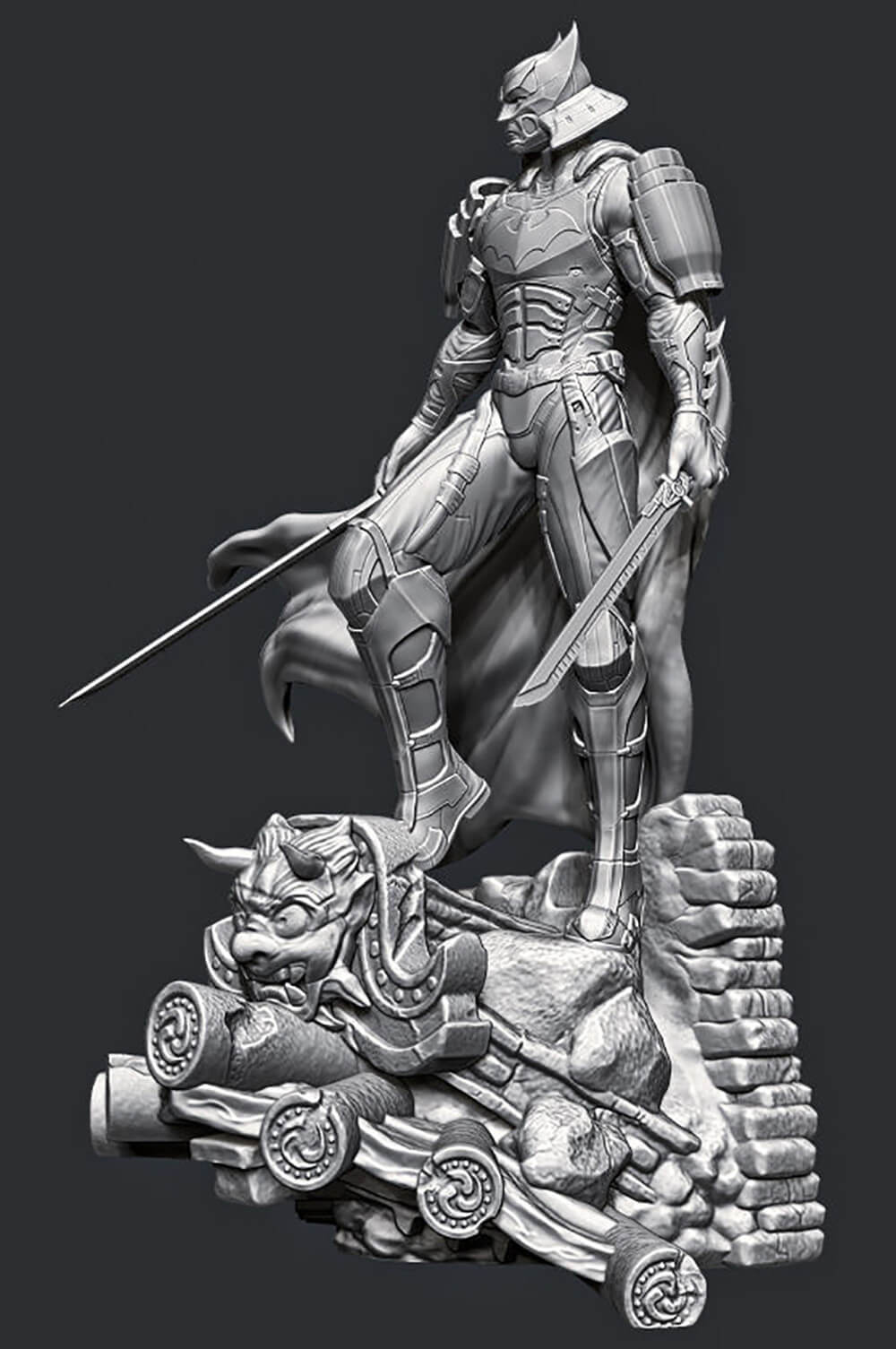 Batman Samurai - 3D Model by 3DModelDesigner