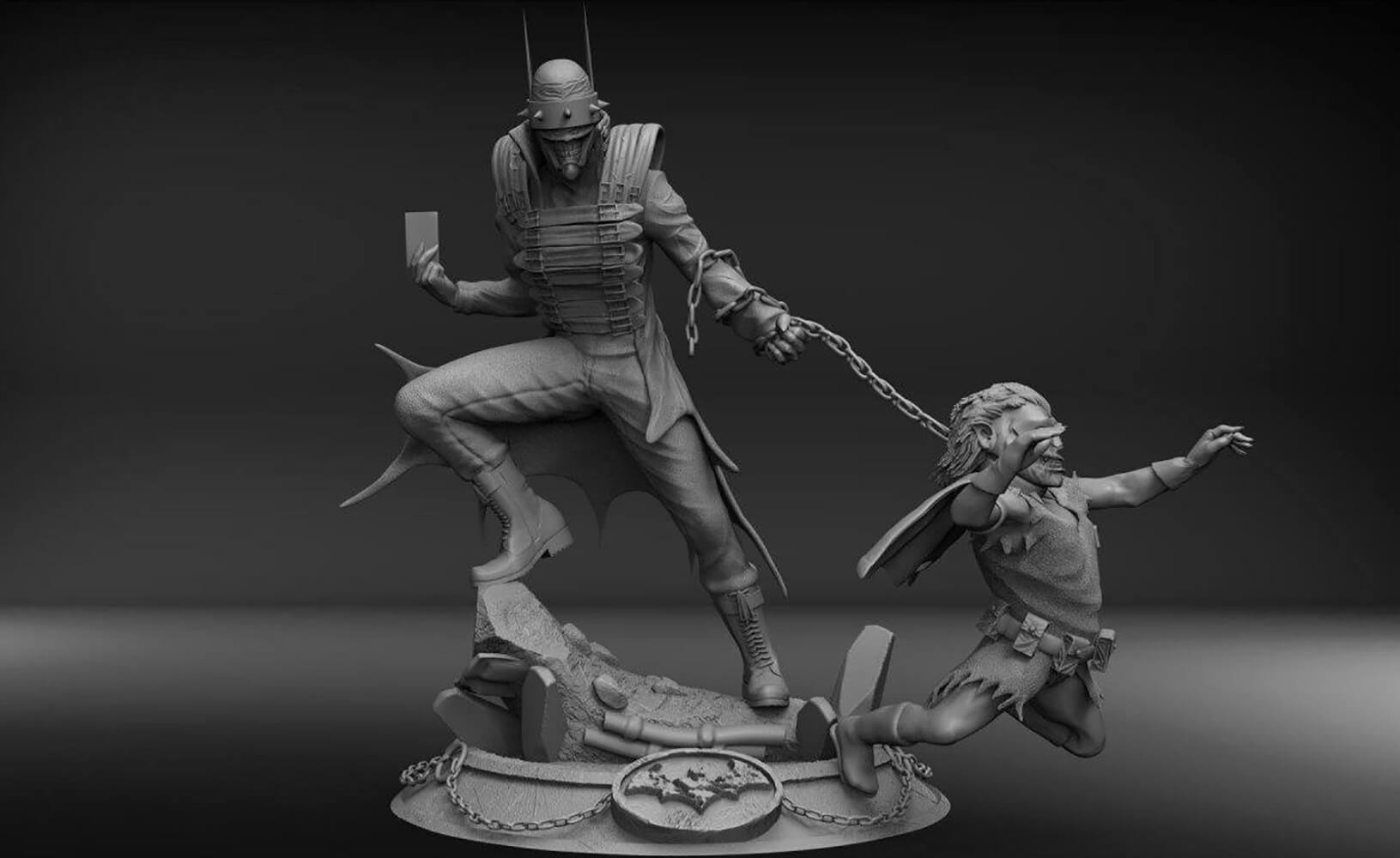 Batman Who Laughs Washed - 3D Model by 3DModelDesigner