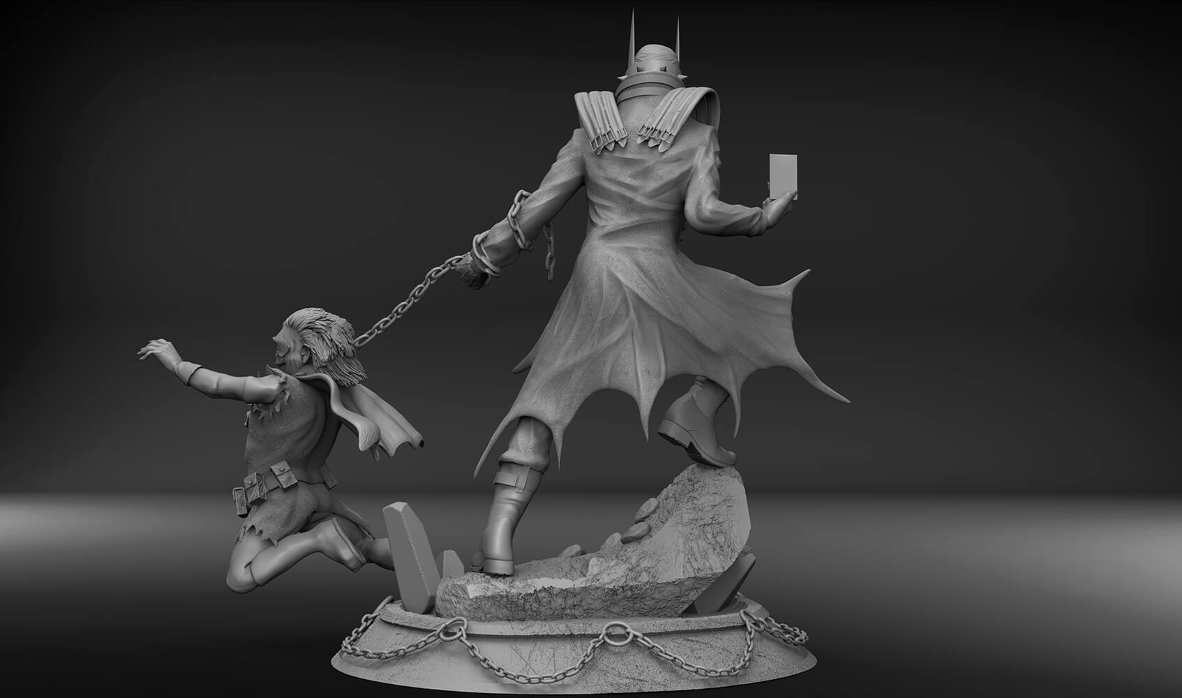 Batman Who Laughs Washed - 3D Model by 3DModelDesigner