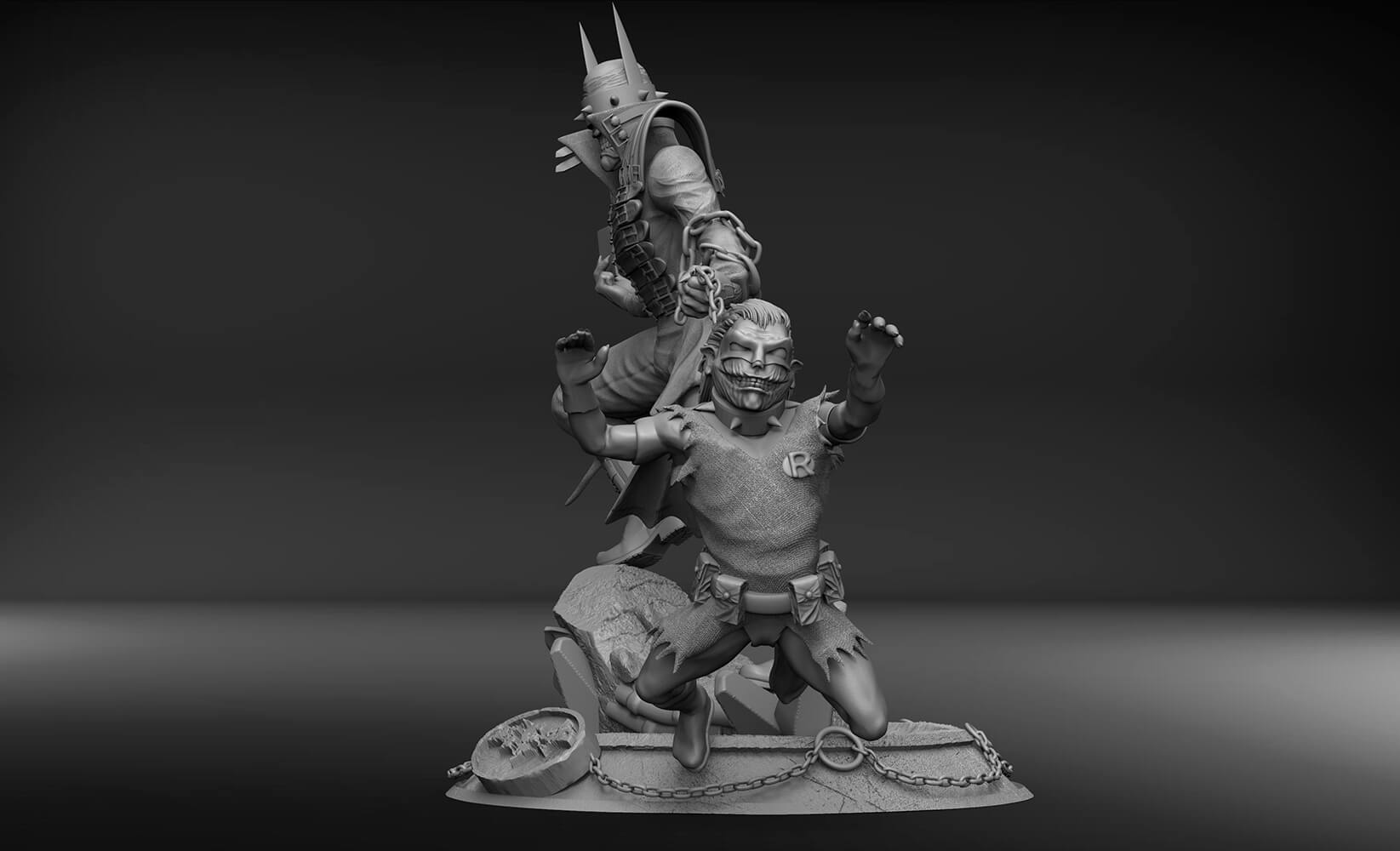 Batman Who Laughs Washed - 3D Model by 3DModelDesigner