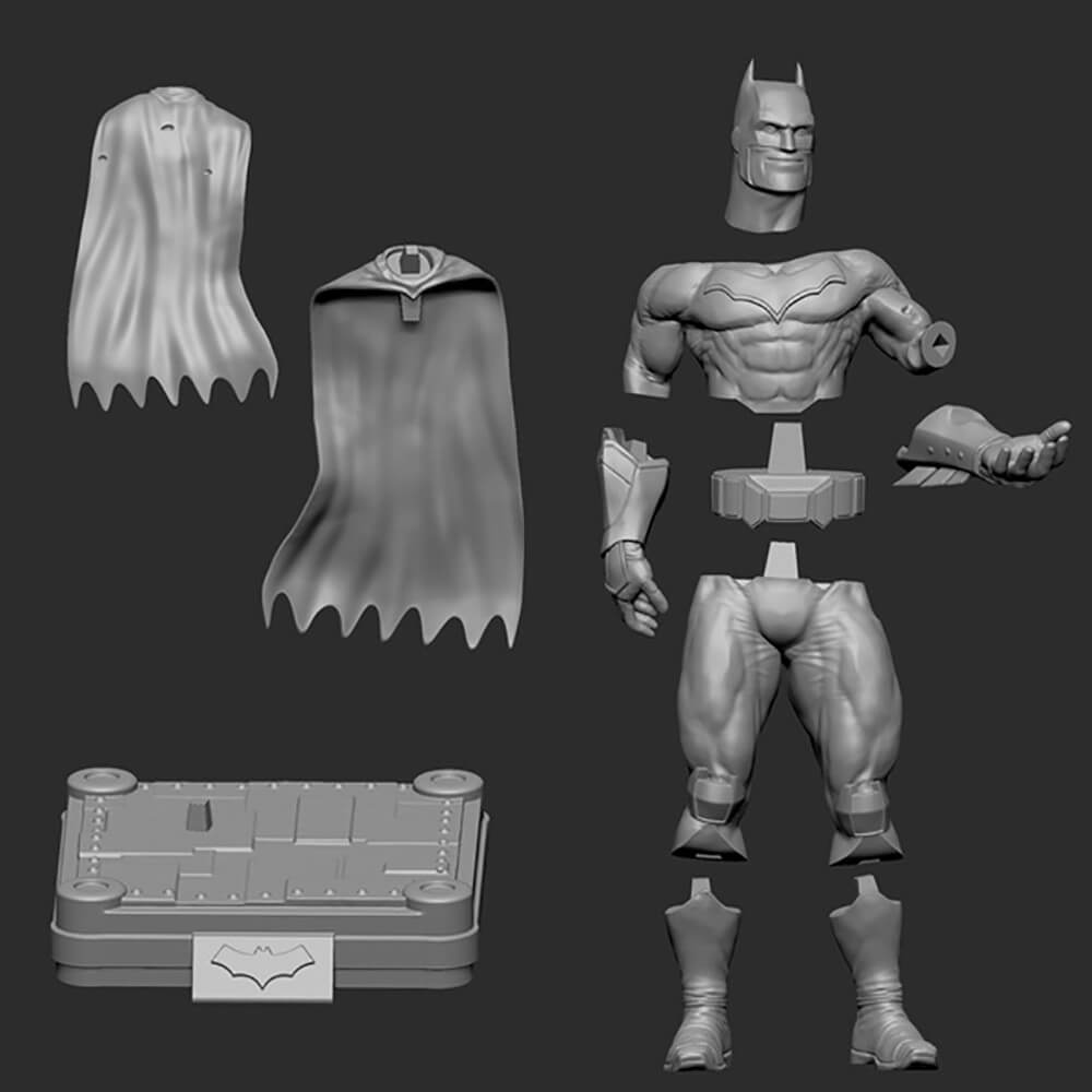 Batman With Kids - 3D Print Model by 3DModelDesigner
