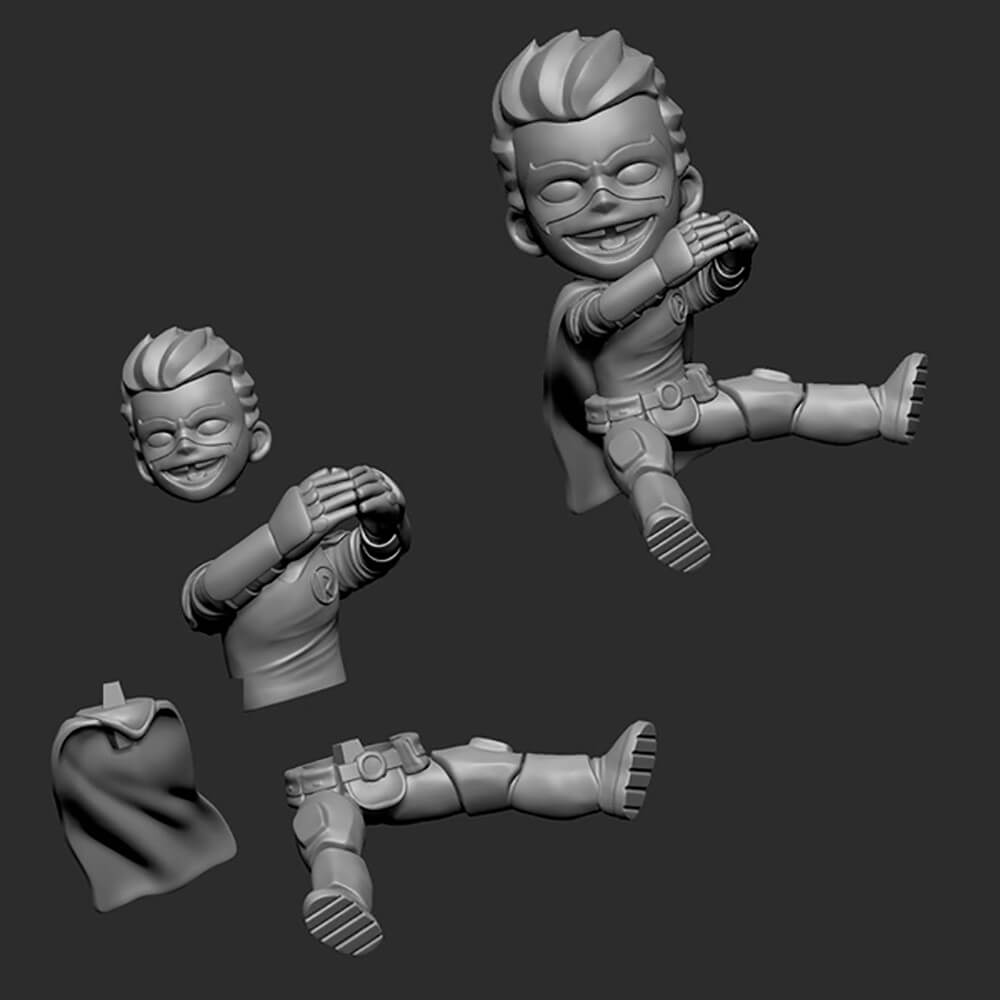 Batman With Kids - 3D Print Model by 3DModelDesigner