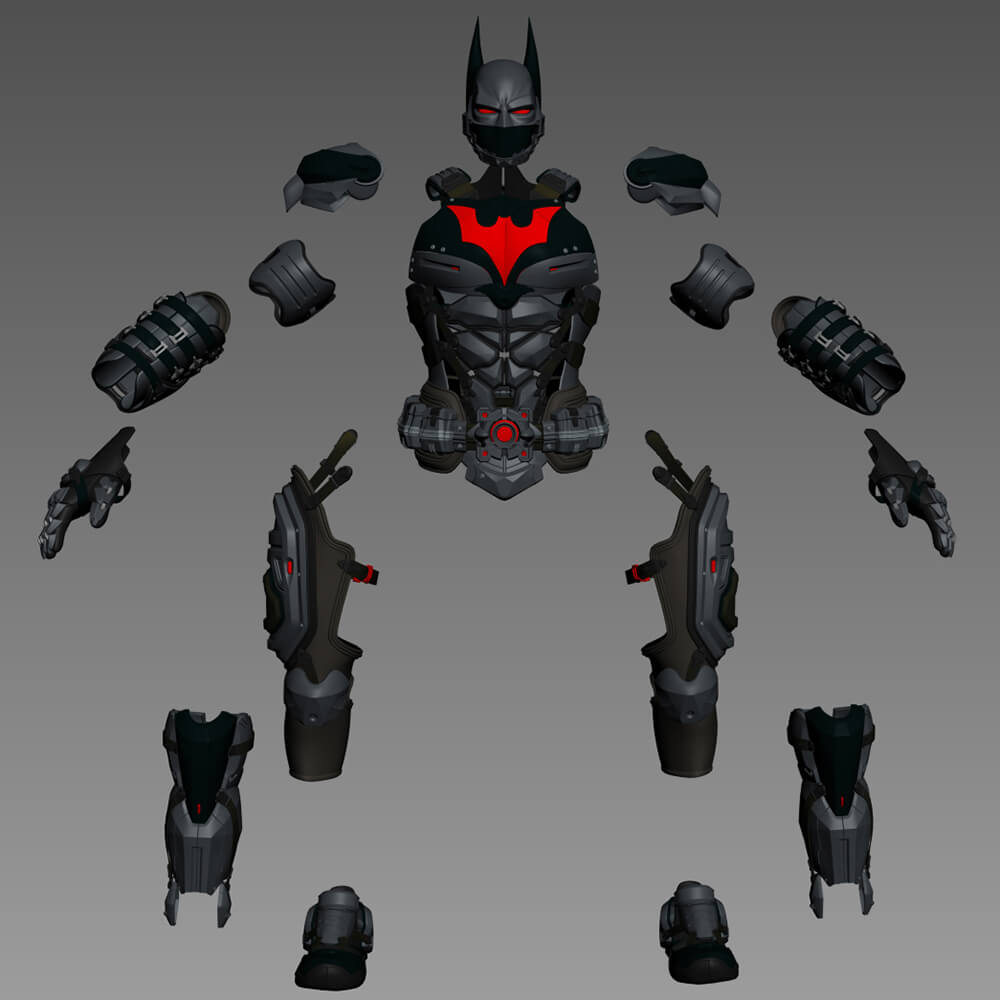 Batsuit Armor From Batman Beyond - 3D Print Model by 3DModelDesigner
